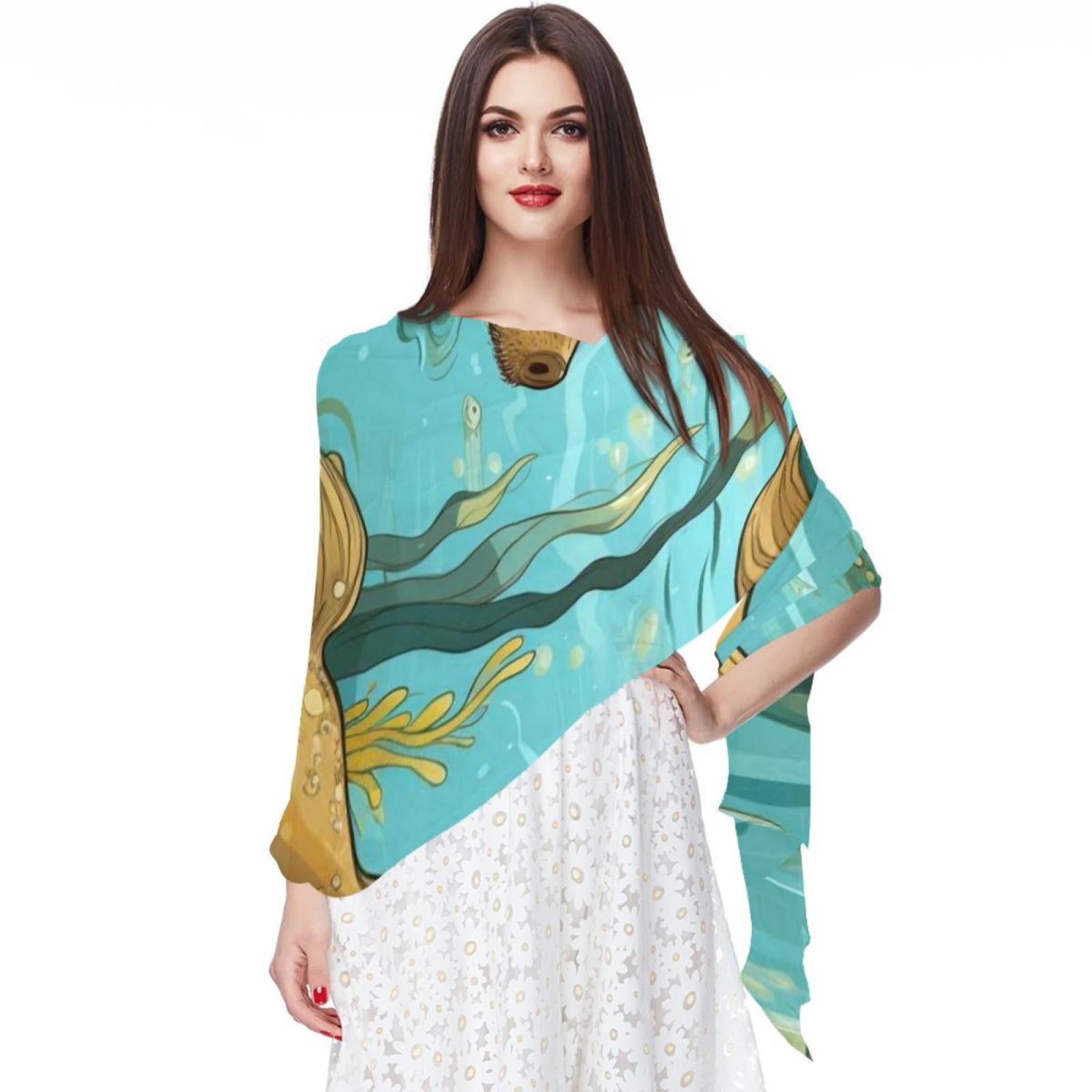 Platypus Elegant Silk Scarf - Translucent Chiffon Yarn - Lightweight ...