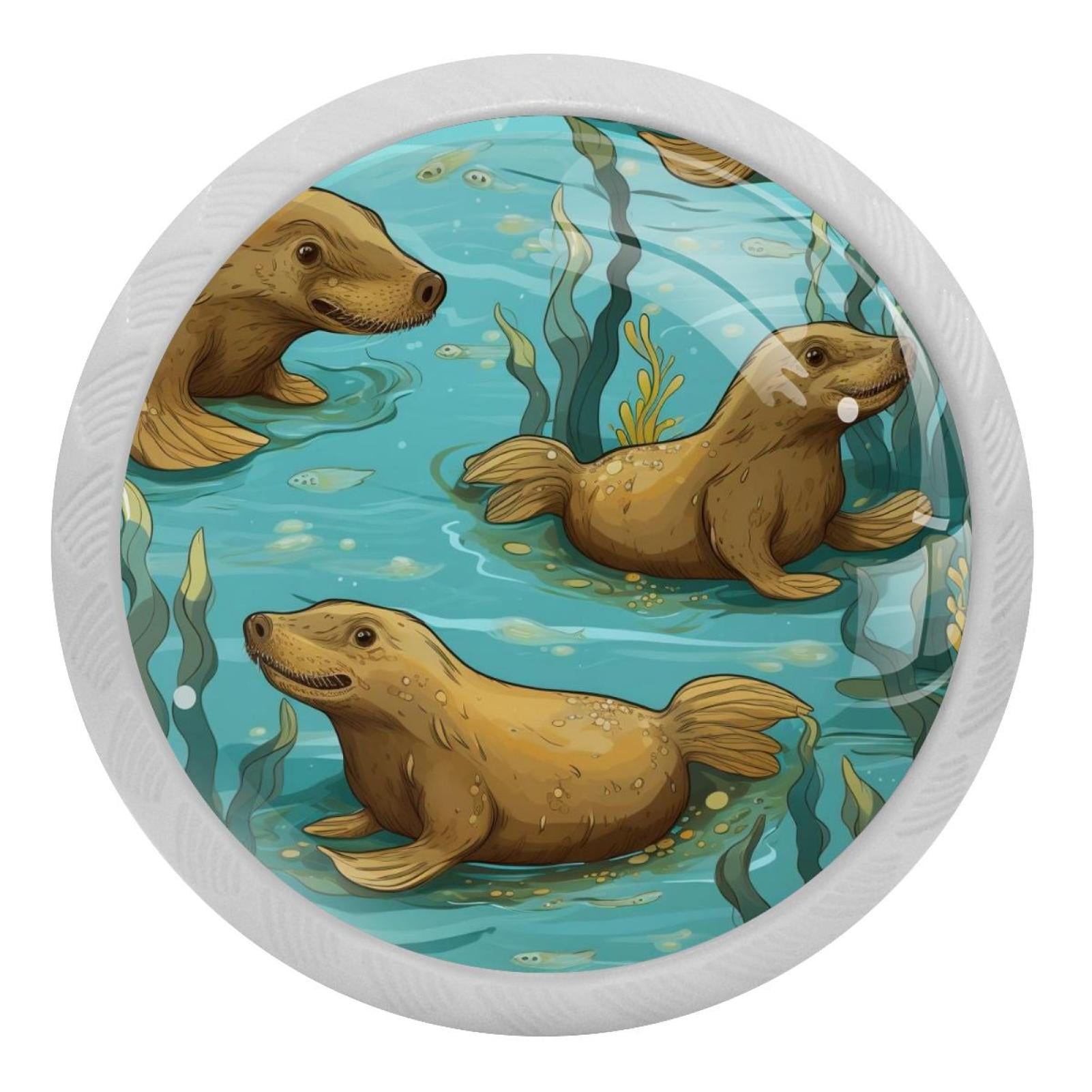 Platypus Fluorescent Drawer Pulls with Screws, Round 4-Pack, Glow-in ...