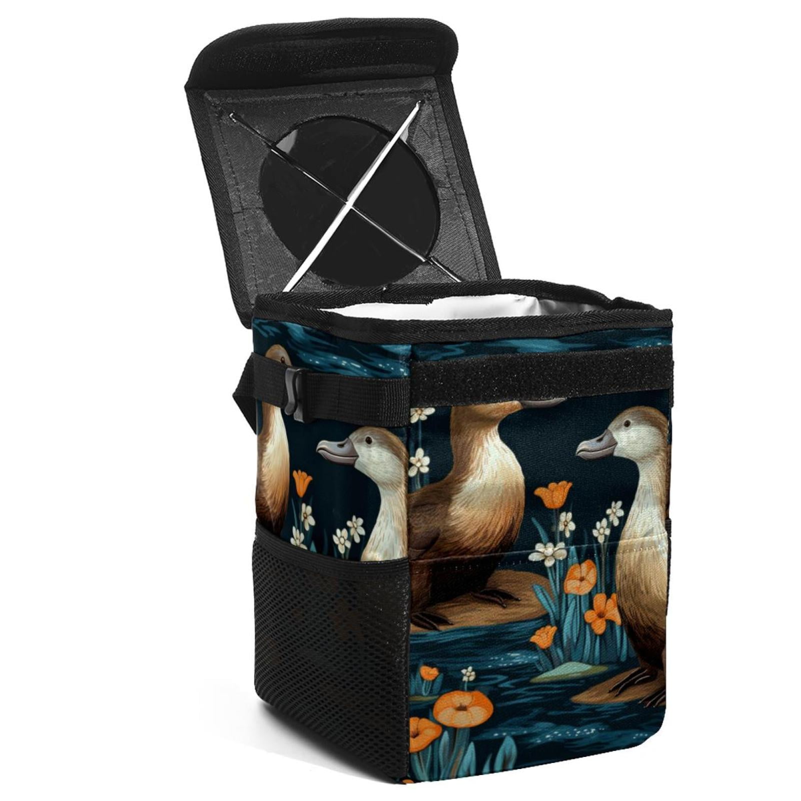 Platypus Foldable Car Trash Can with Lid, Leak-proof Hanging Storage ...
