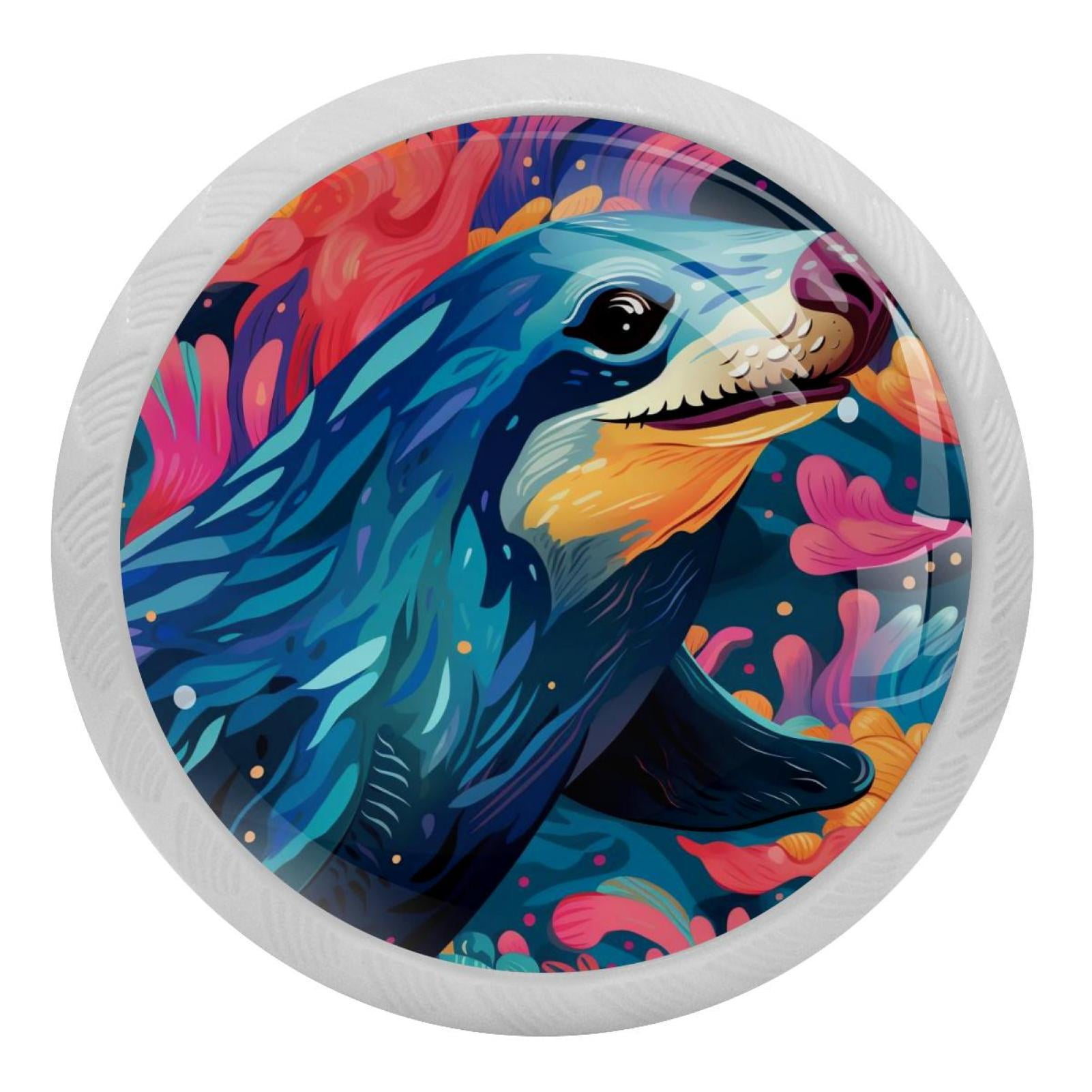 Platypus Glow-in-the-Dark Fluorescent Drawer Pulls with Screws - 4-Pack ...