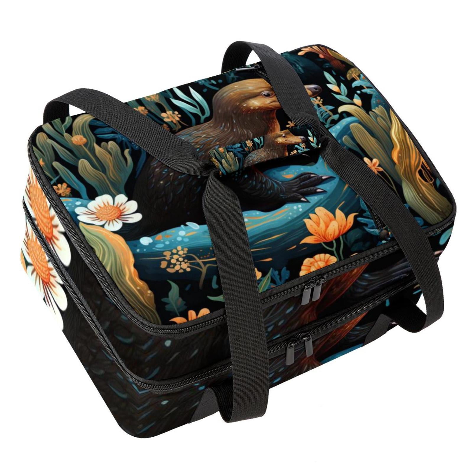 Platypus Large Capacity Double Layered Insulated Lunch Bag with Two ...