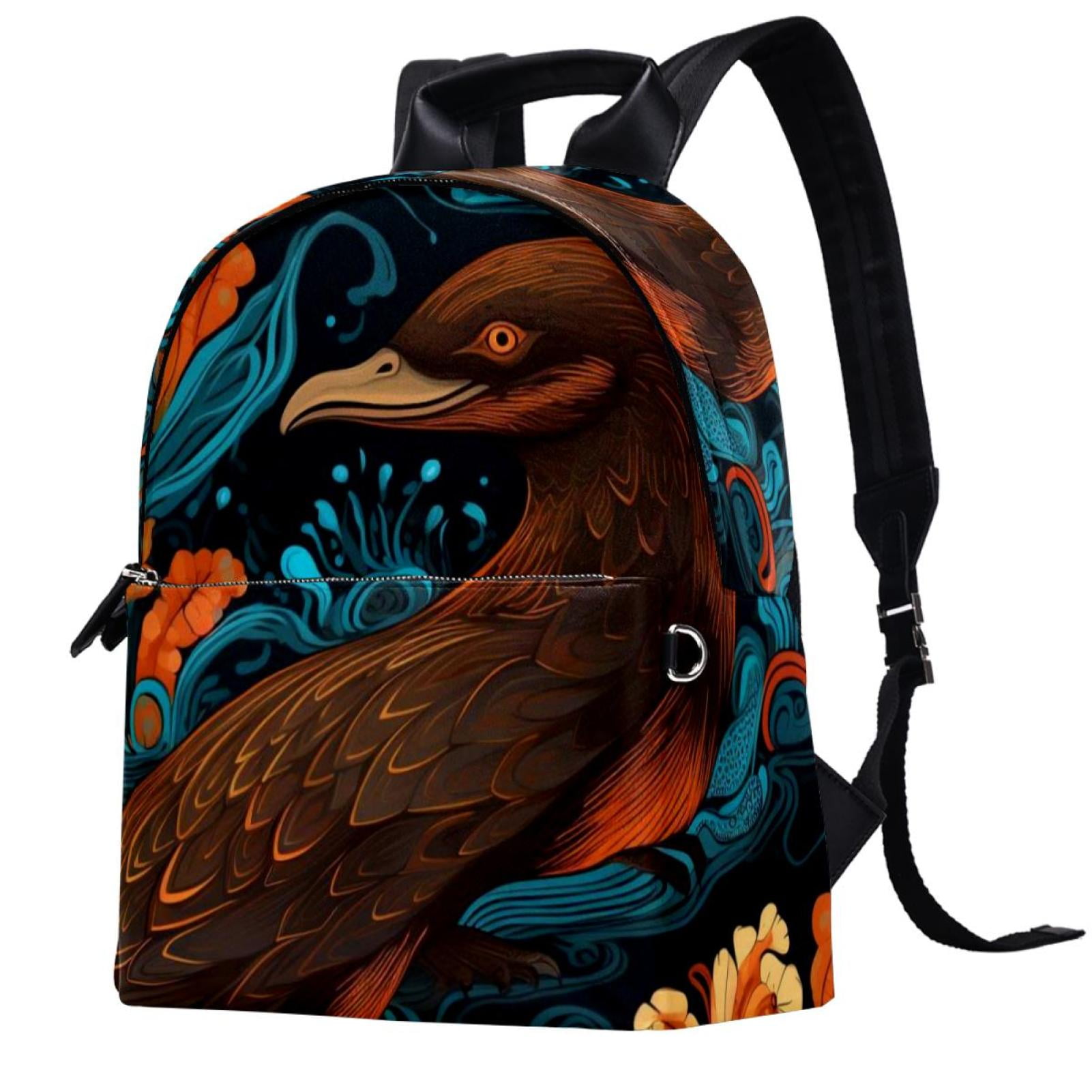 Platypus Large Capacity Leather Laptop Backpack with Adjustable ...