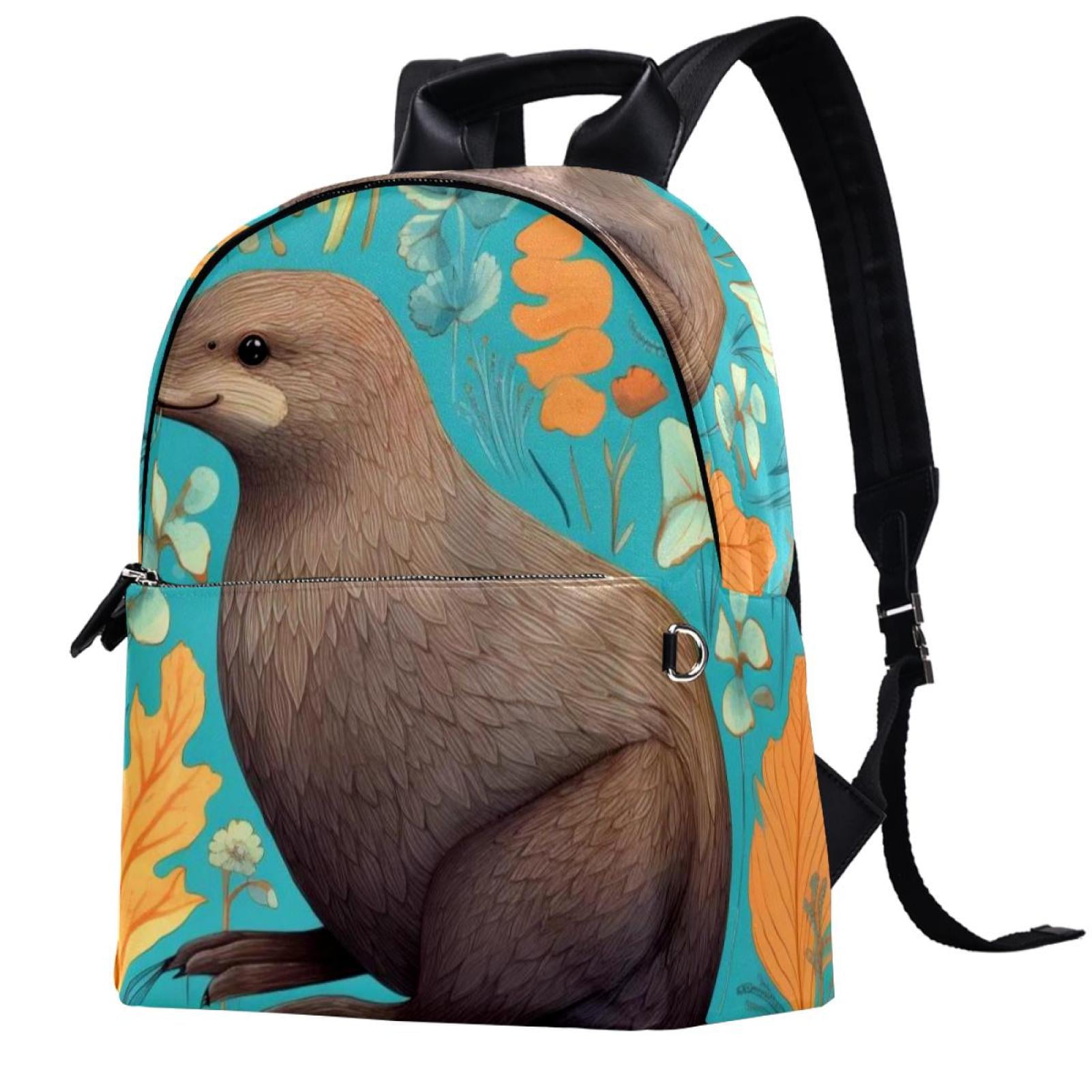 Platypus Lightweight Leather Backpack with Adjustable Shoulder Straps ...