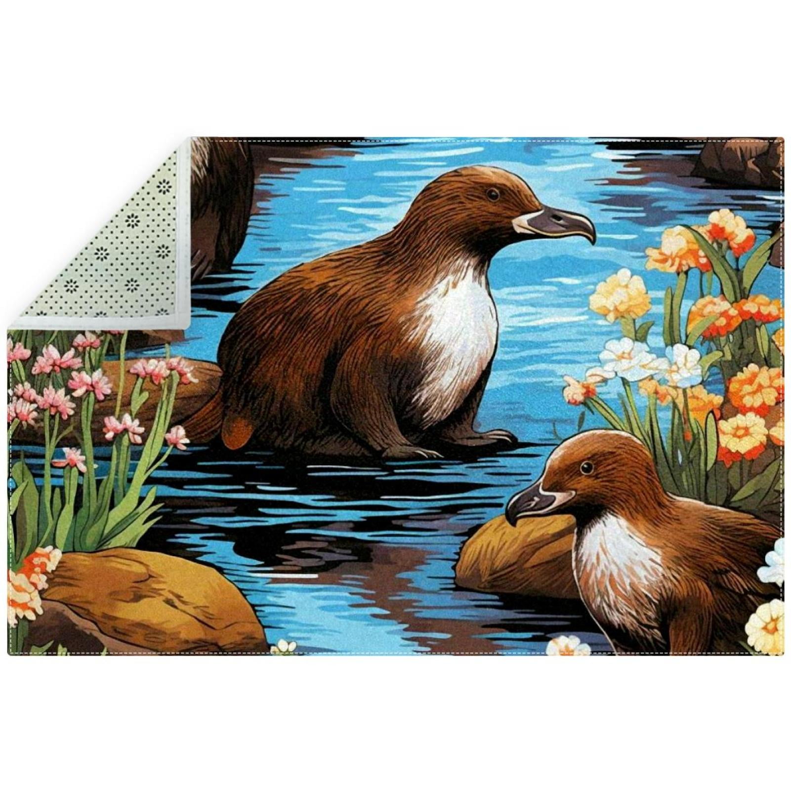 Platypus Office Mat with Right-Angle Design - Polyester Floor Mat for ...