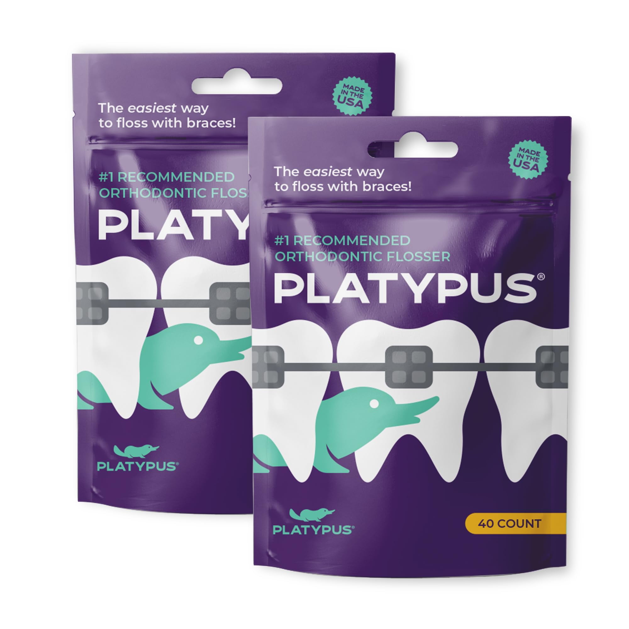 Platypus Orthodontic Flossers for Braces | Ortho Picks for Adults ...