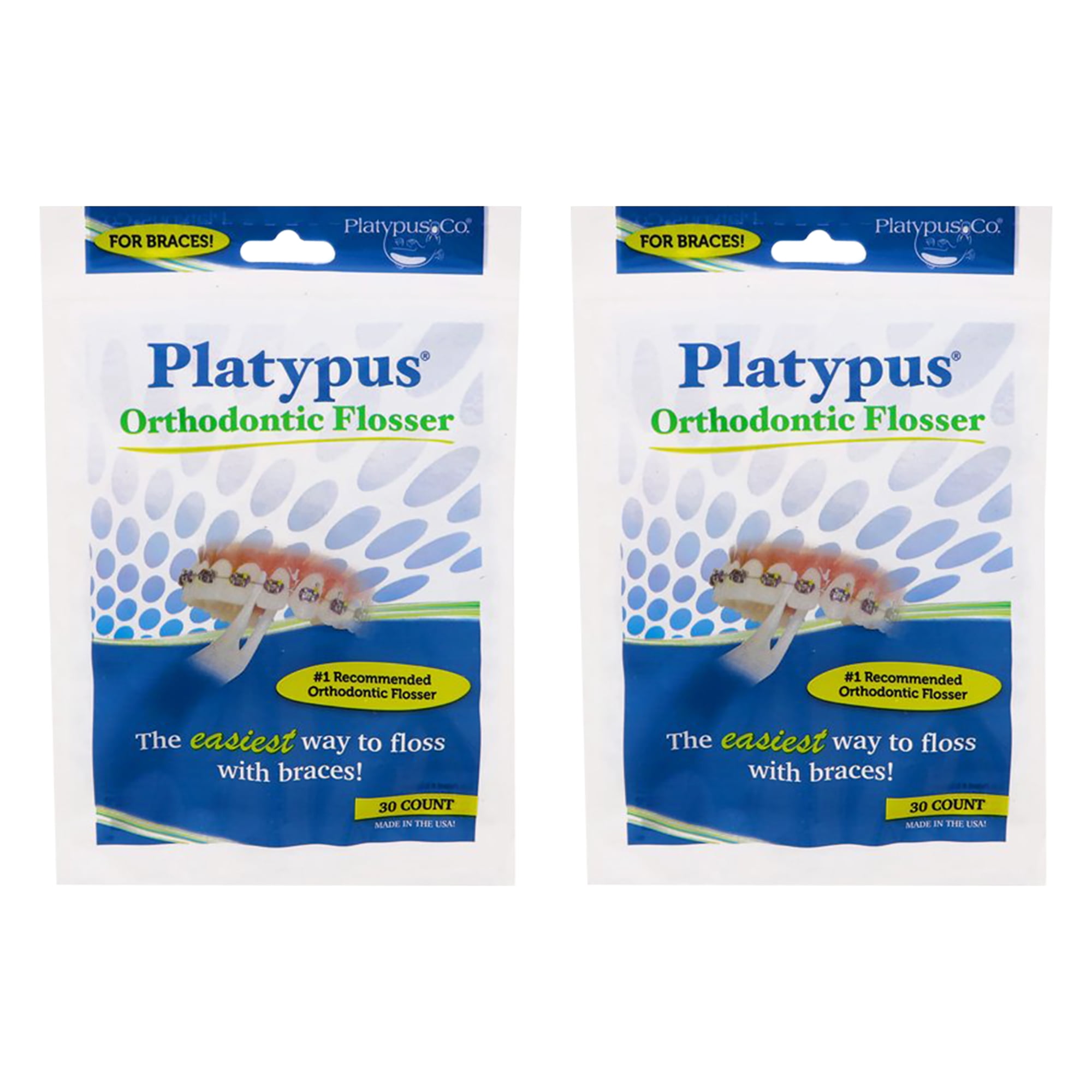 Platypus Orthodontic Flossers, Dental Floss Picks, 60 Pc Multipack ...