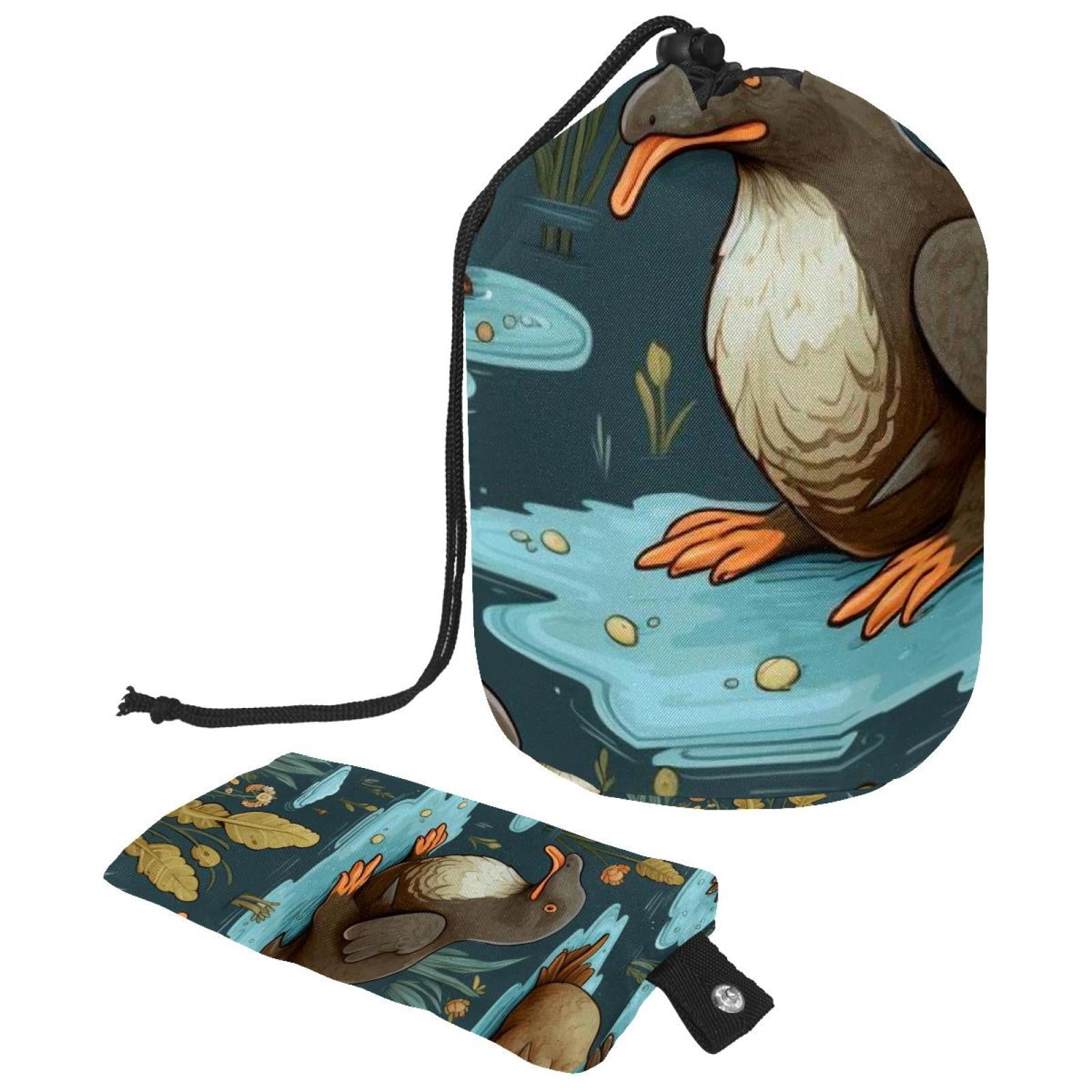 Platypus Portable Drawstring Mesh Bag Shower Wash Bags Foldable Travel ...