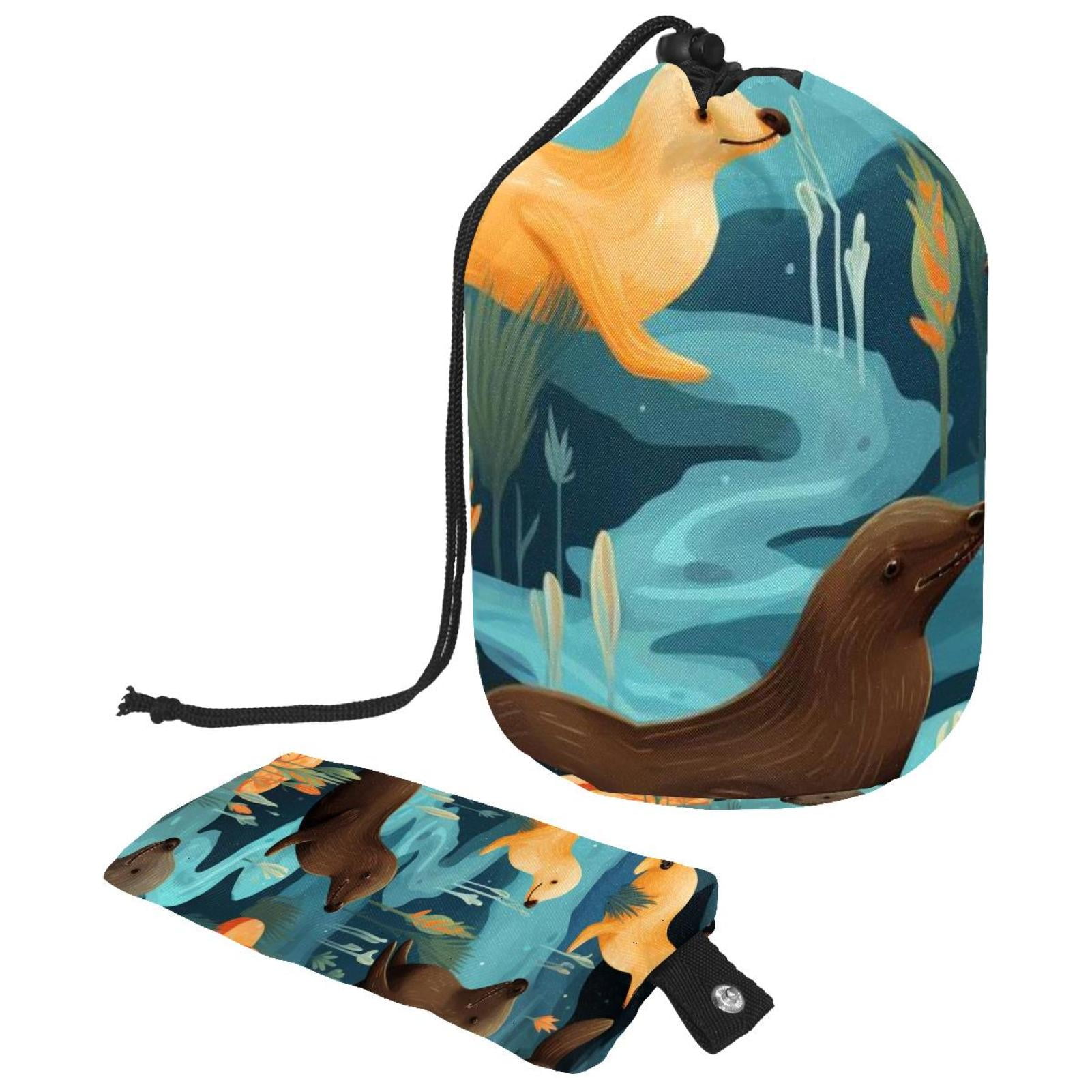 Platypus Portable Mesh Laundry Bag Shower Bags, Drawstring Foldable ...