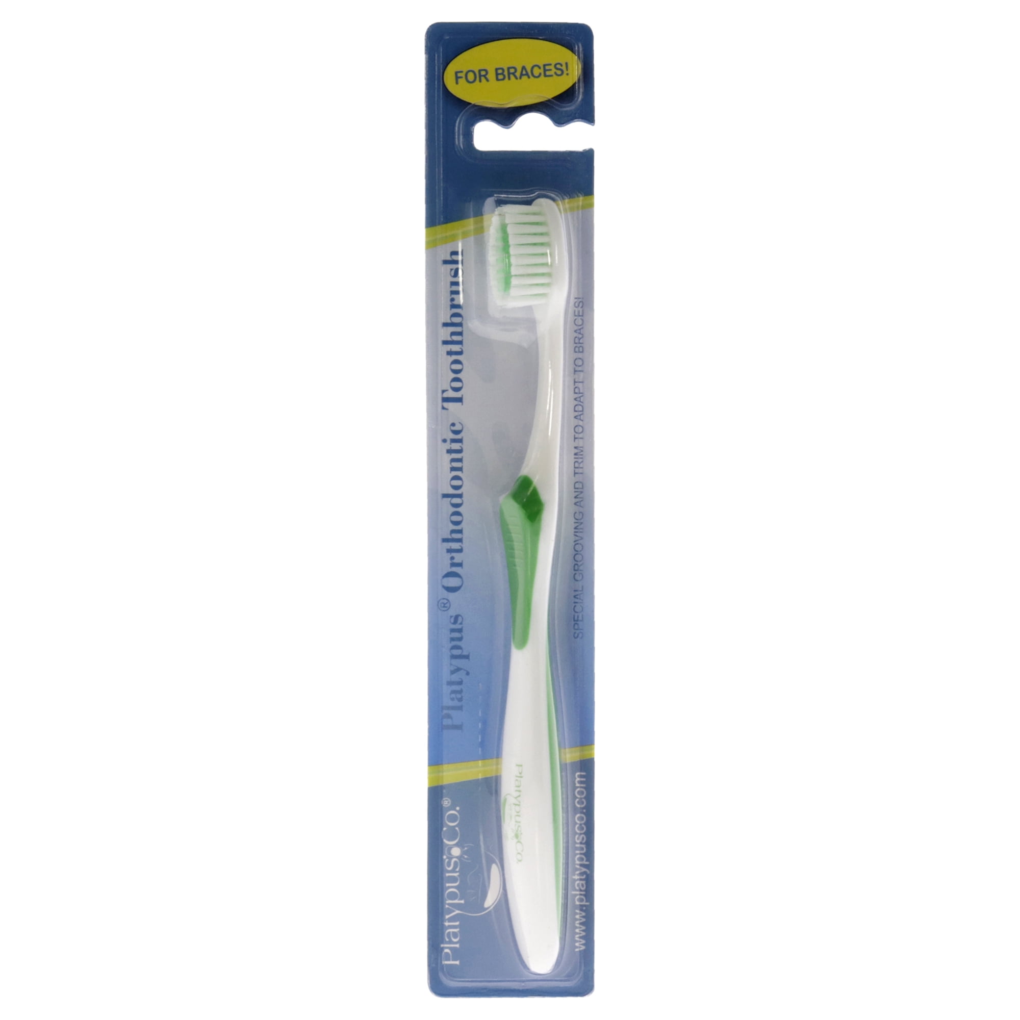 Platypus Toothbrush for Braces, Orthodontic Small Brush, Soft Bristles ...