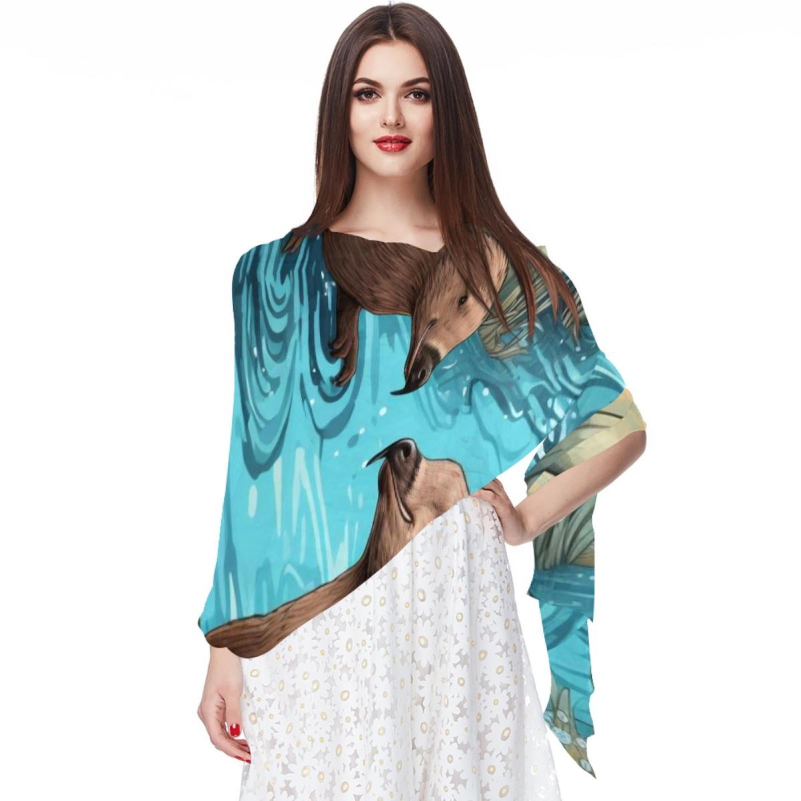 Platypus Translucent Chiffon Yarn Silk Scarf - Lightweight and ...