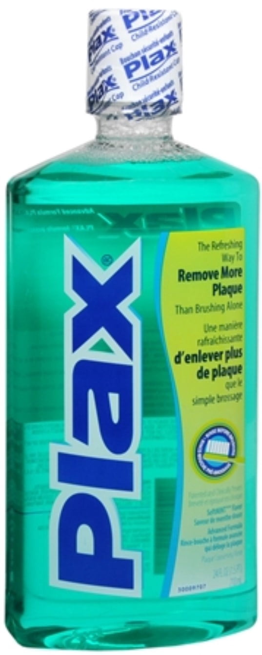 Plax Pre-Brushing Anti-Plaque Dental Rinse Soft Mint 24 oz (2 Pack ...