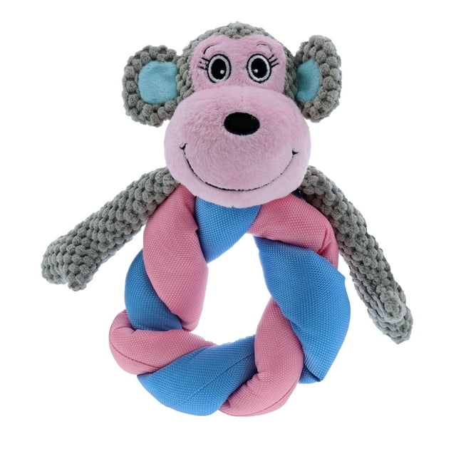 Play 365 Dog Toys Braided Ring Band Monkey Small - Walmart.com