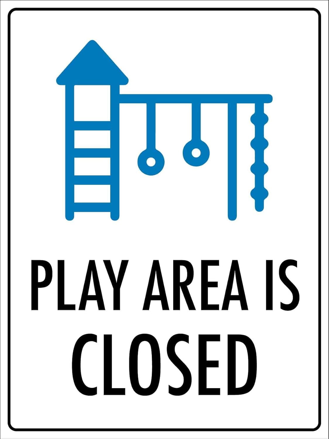 Play Area Is Closed Sign - Hospitality Sign, 12 X 16 Inch Metal Tin ...