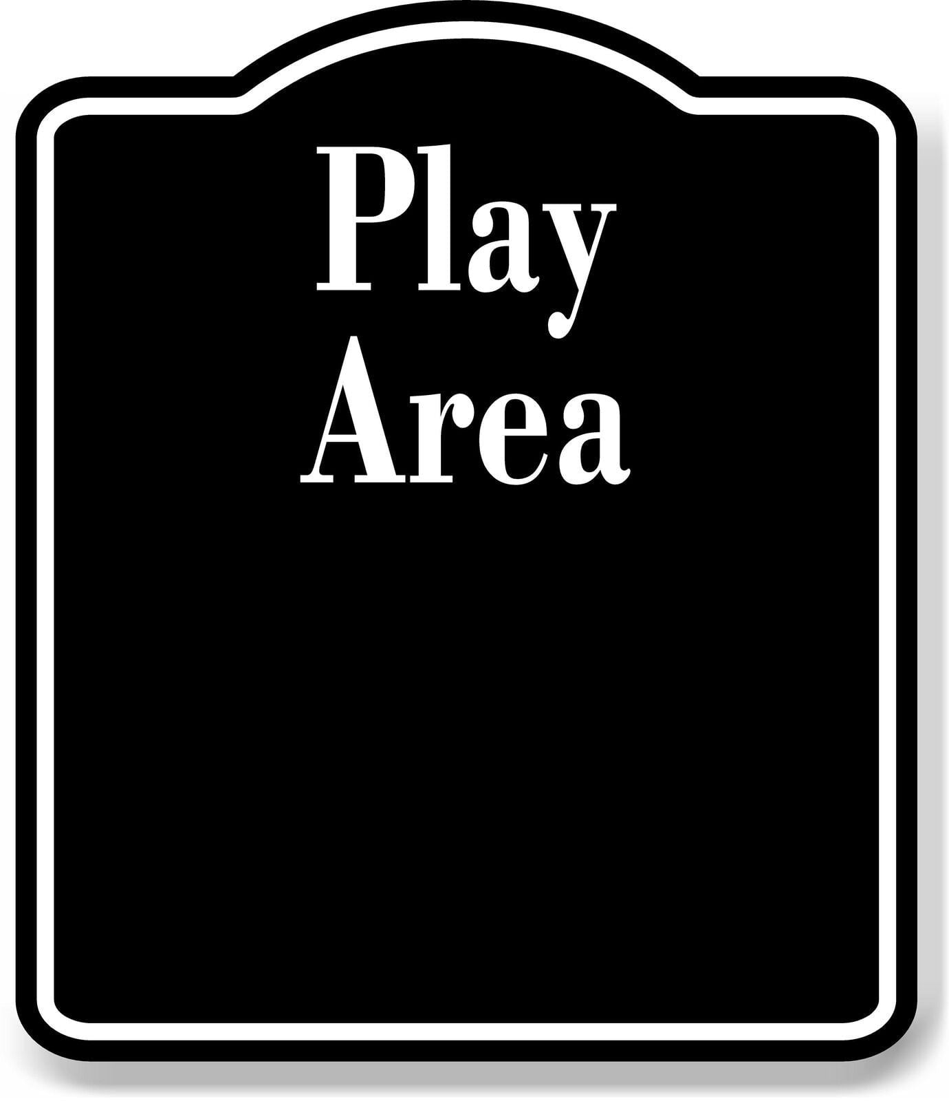 Play Area Zoo BLACK Aluminum Composite Sign, 15"x18" - Walmart.com