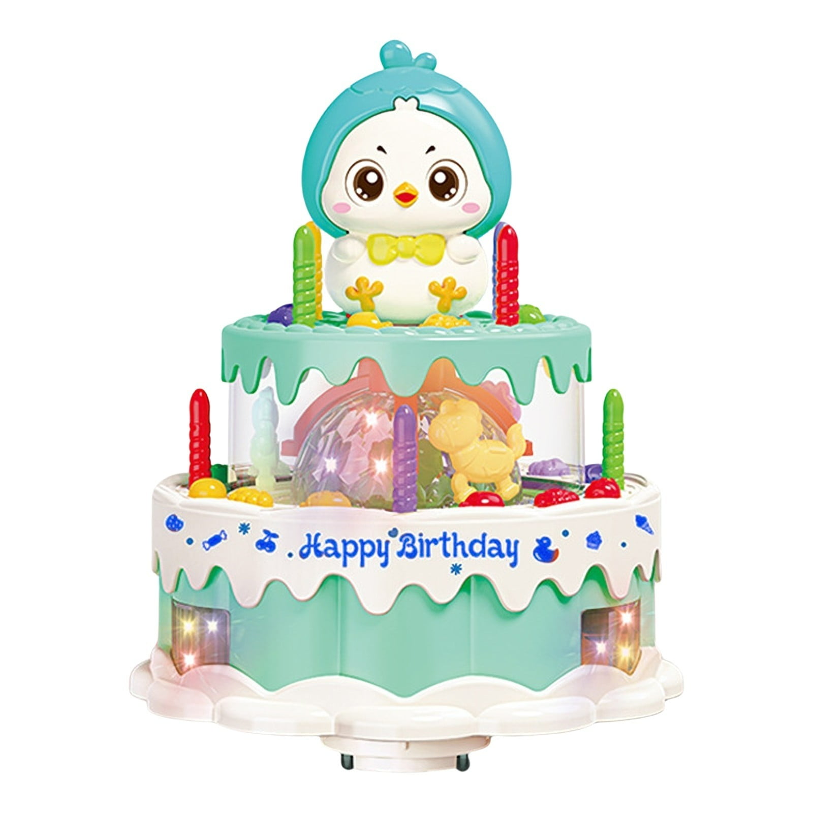 Play Birthday Cake Toy Set, 40-Piece DIY Cutting Pretend Food, Click ...