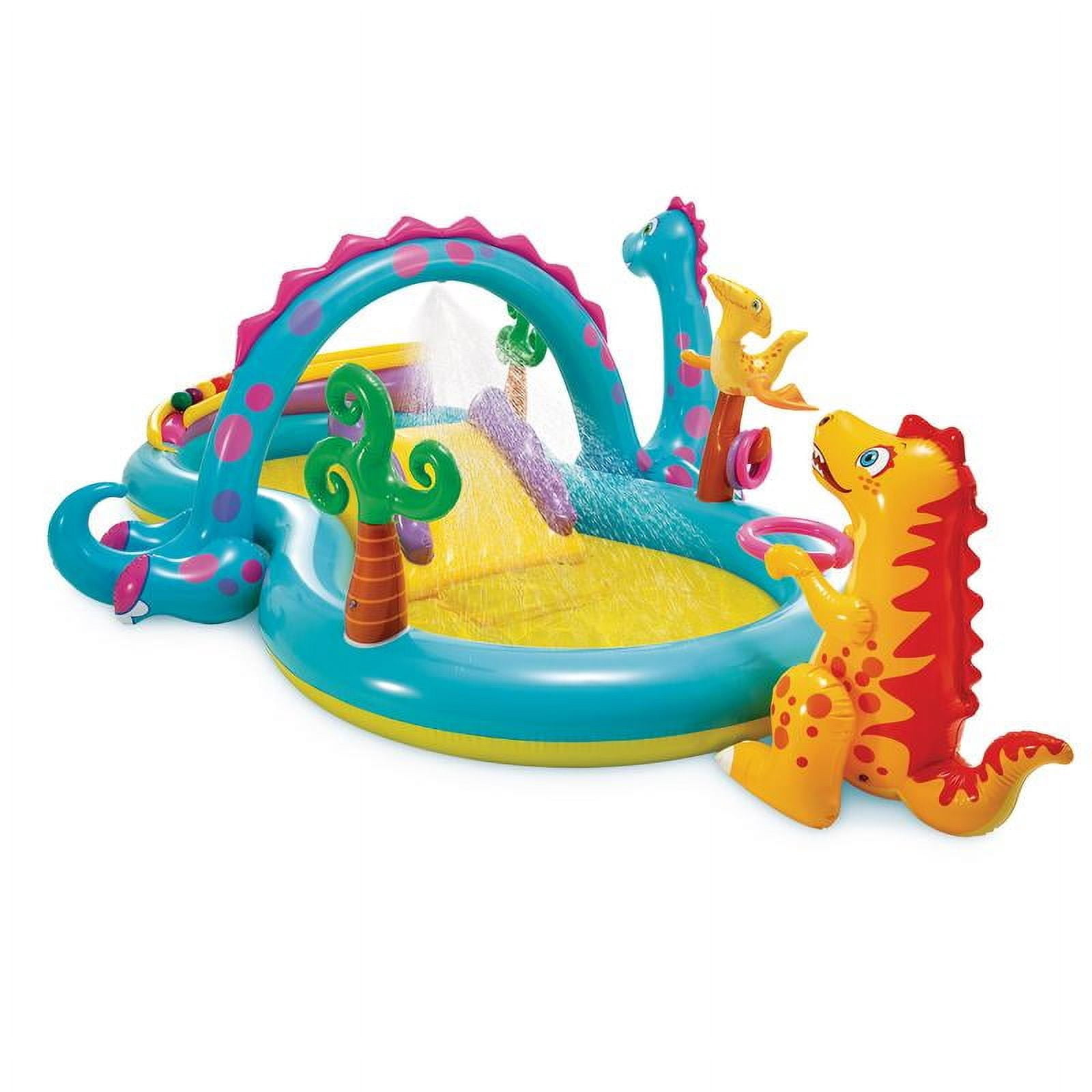 Play Center Kiddie Inflatable Swimming Pool Ball Pit with Slide ...