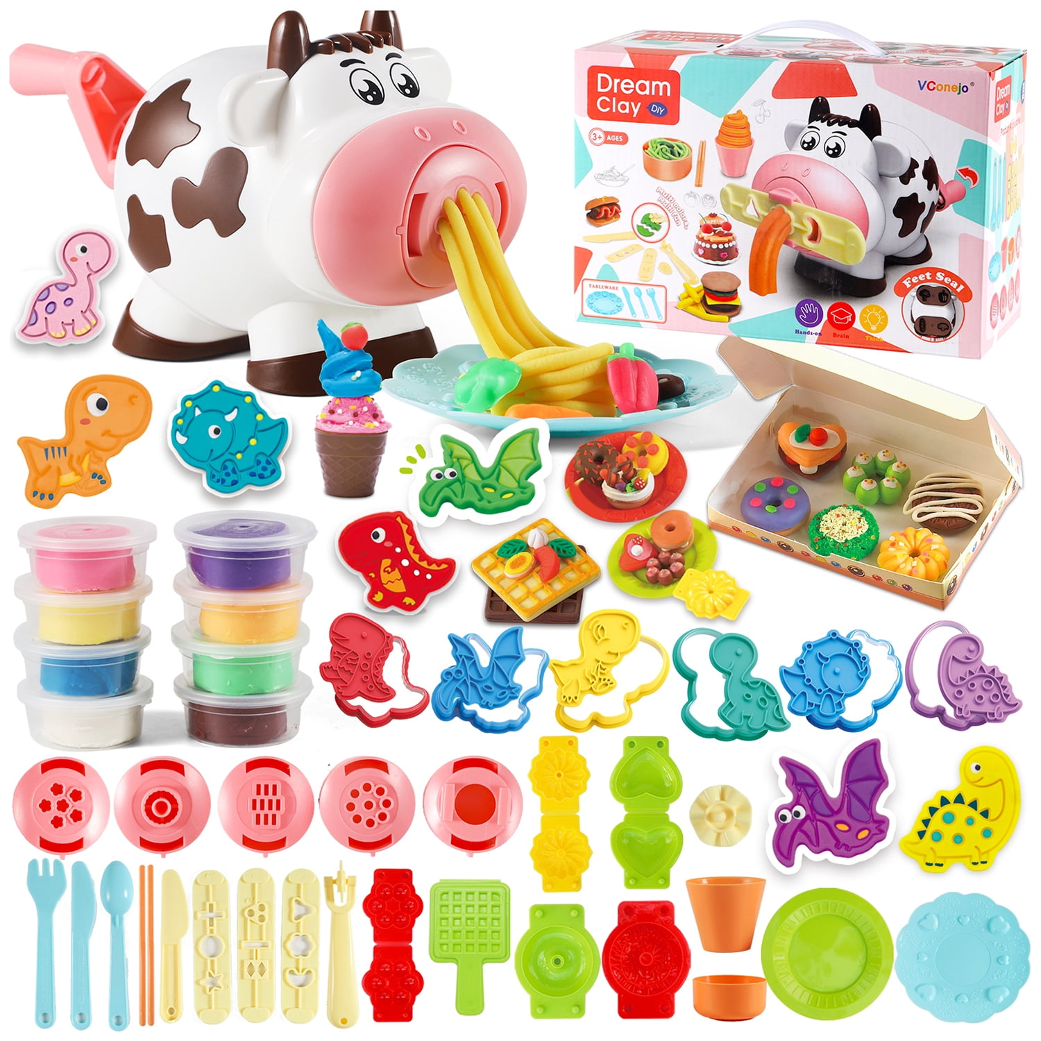 Play Color Dough Sets for Kids Ages 4-8, Kitchen Color Dough ...
