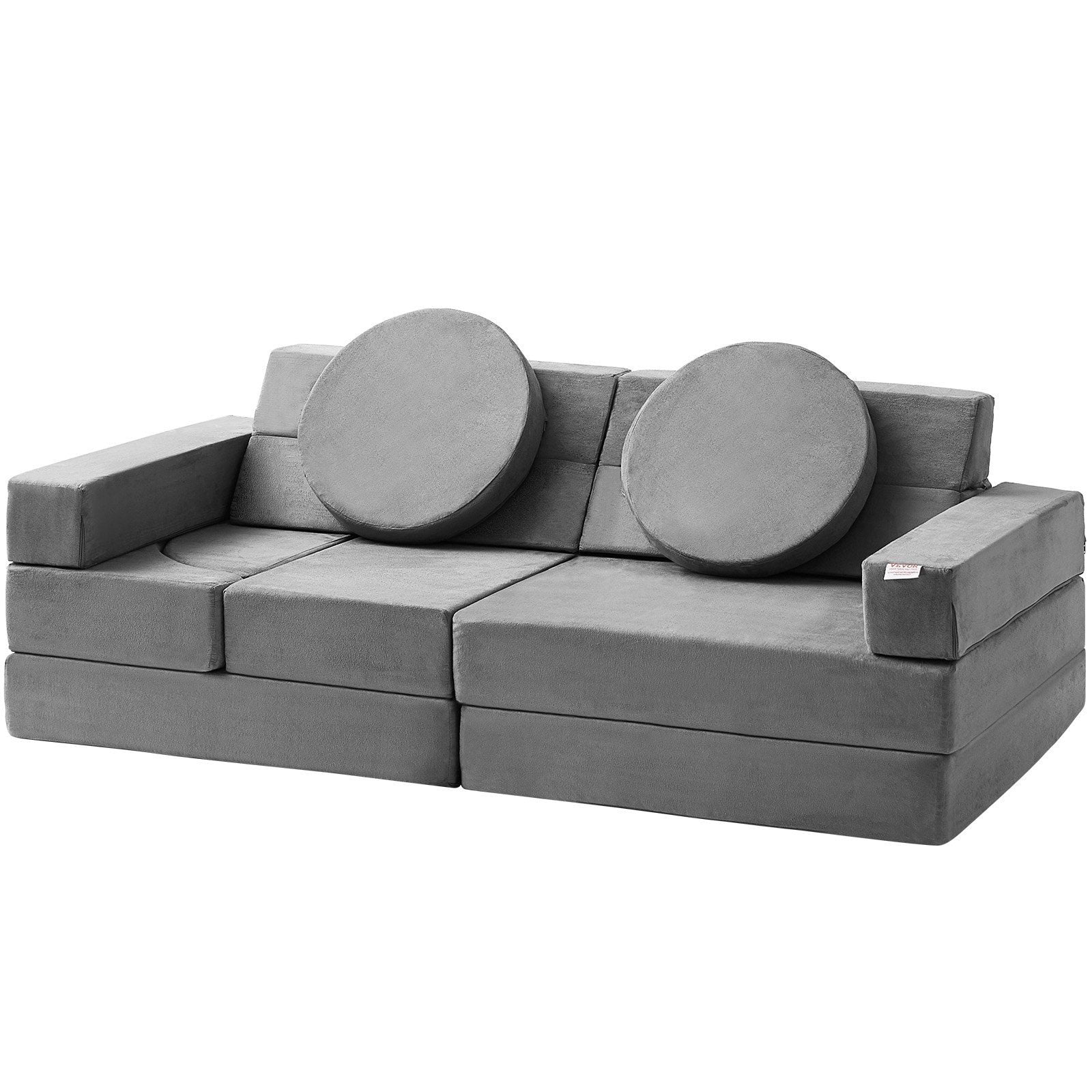 Play Couch, Modular Kids Nugget Couch 15pcs, Toddler Foam Sofa Couch ...