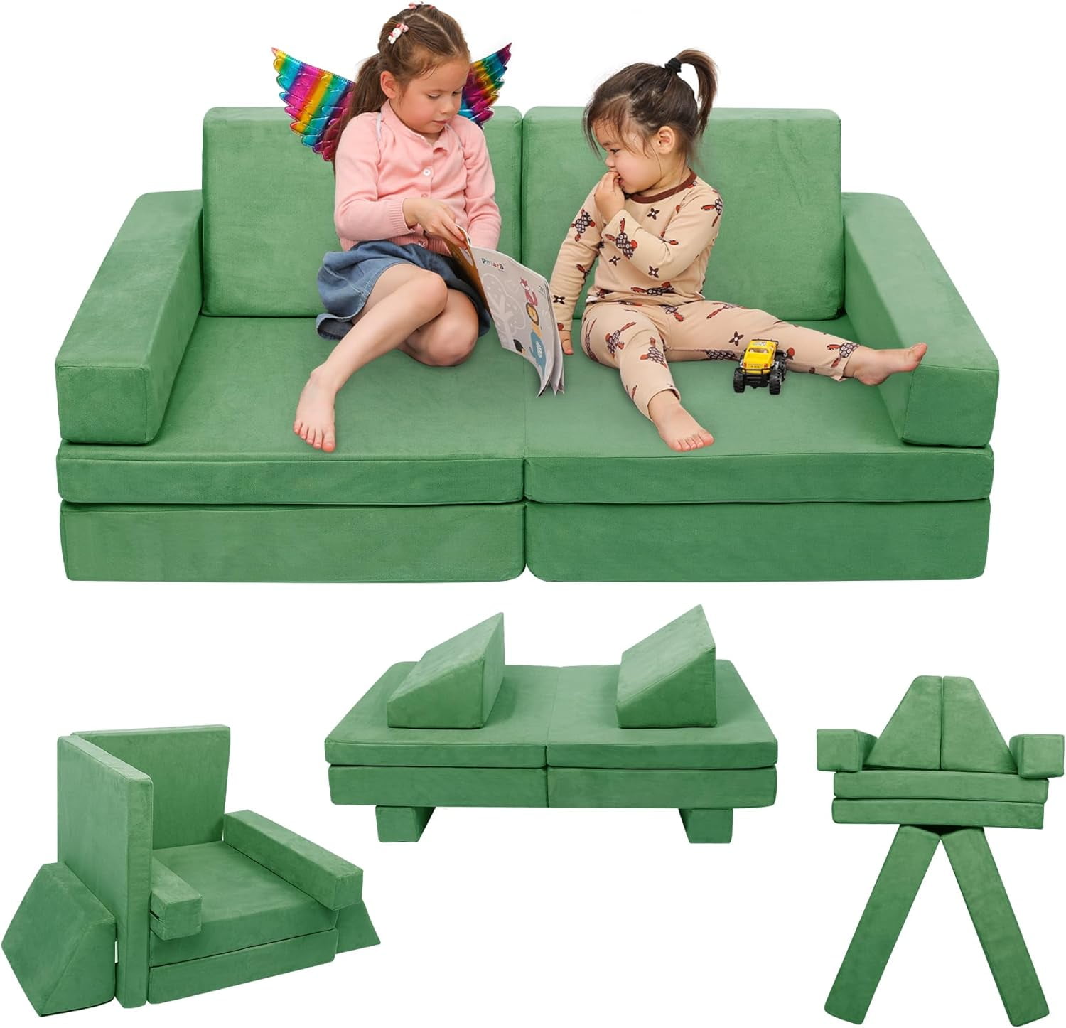 Play Couch Sofa for Kids Medium Size, Modular Kids Play Couch, Kids ...