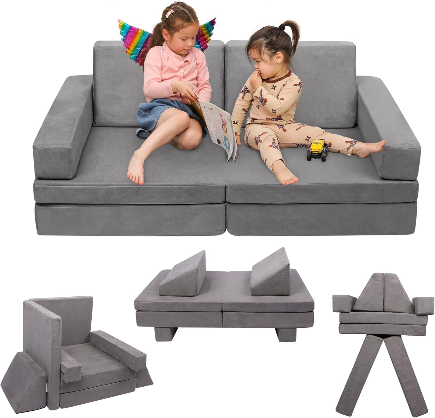 Play Couch Sofa for Kids Medium Size, Modular Kids Play Couch, Kids ...