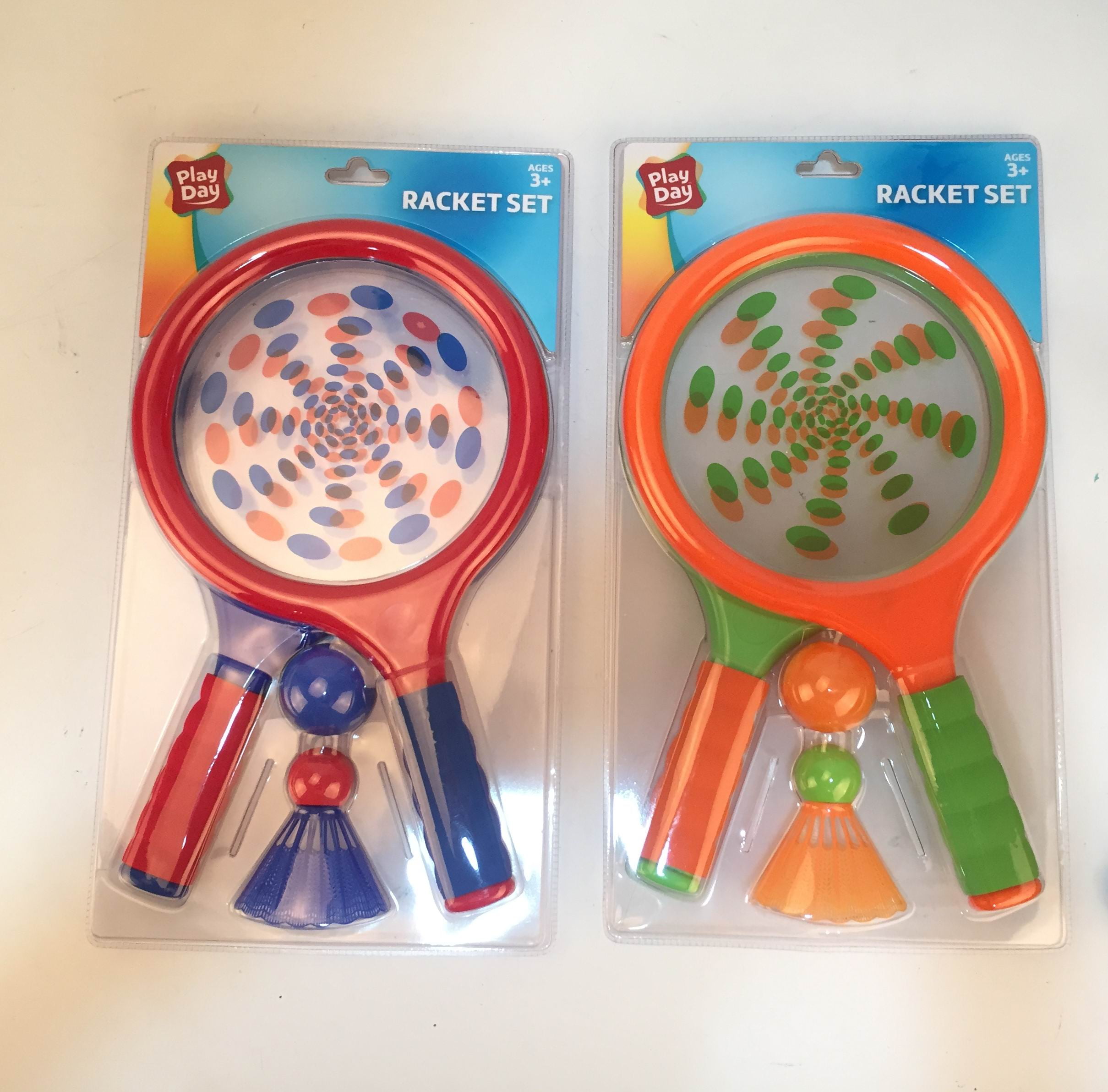 Play Day Boom Racket Game Orange, Green, Red, Blue 4 Piece Outdoor ...