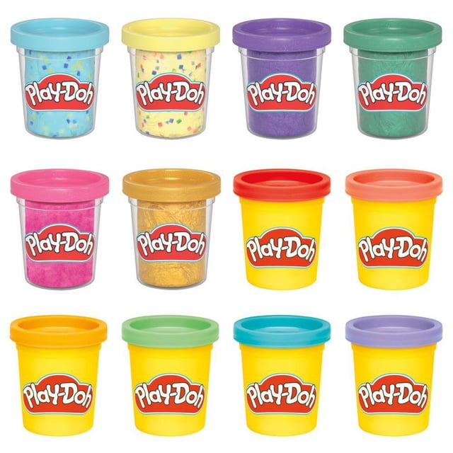 Play-Doh 12 Pack Assorted Celebration Compound Arts and Crafts Toys ...