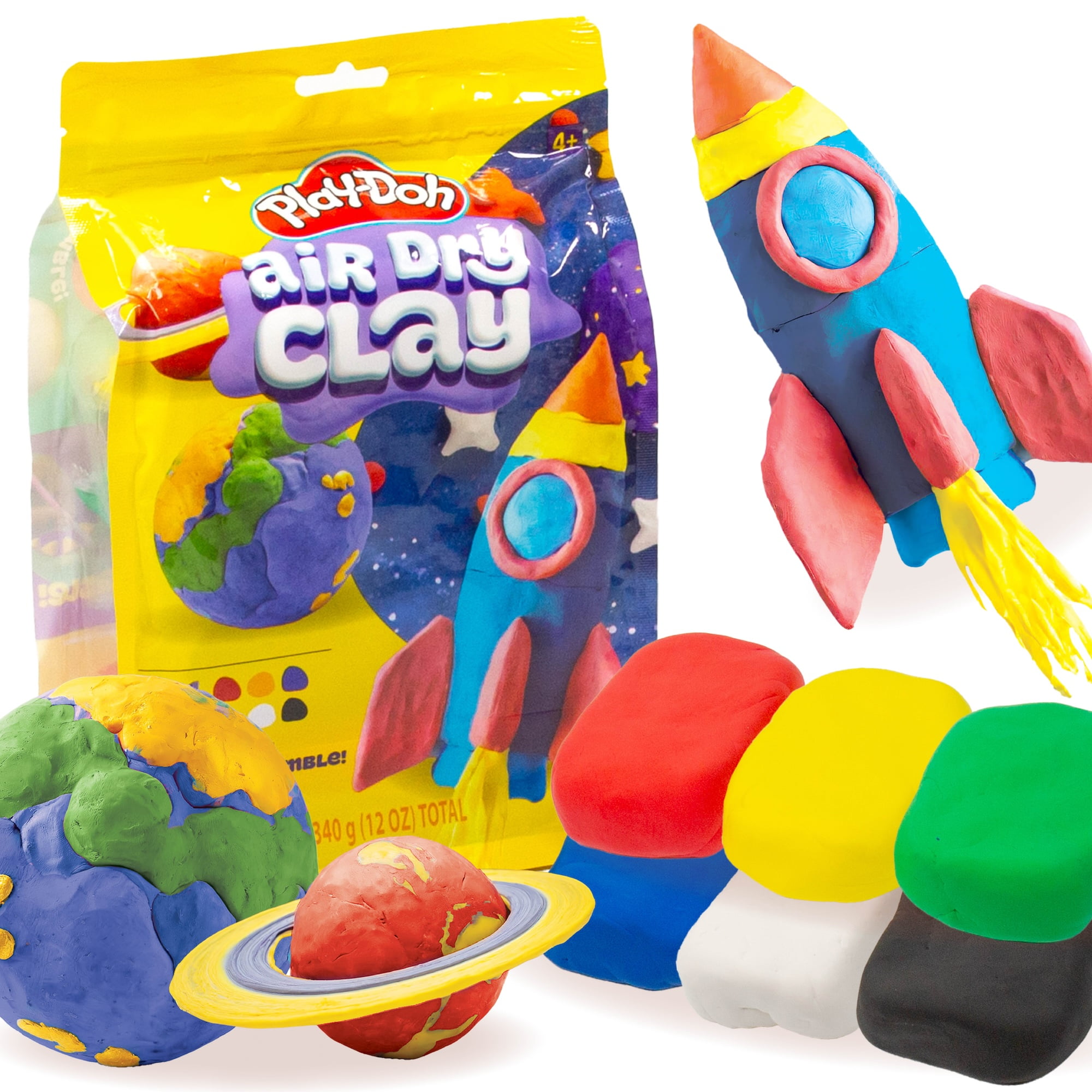 Play-Doh Air-Dry Clay 6-Pack Multicolored Modeling Clay for Kids Age 4 ...