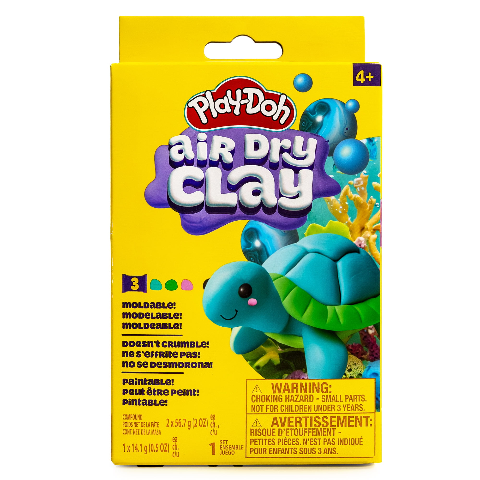 Play-Doh Air Dry Clay Buddies, Totally Turtle - Walmart.com