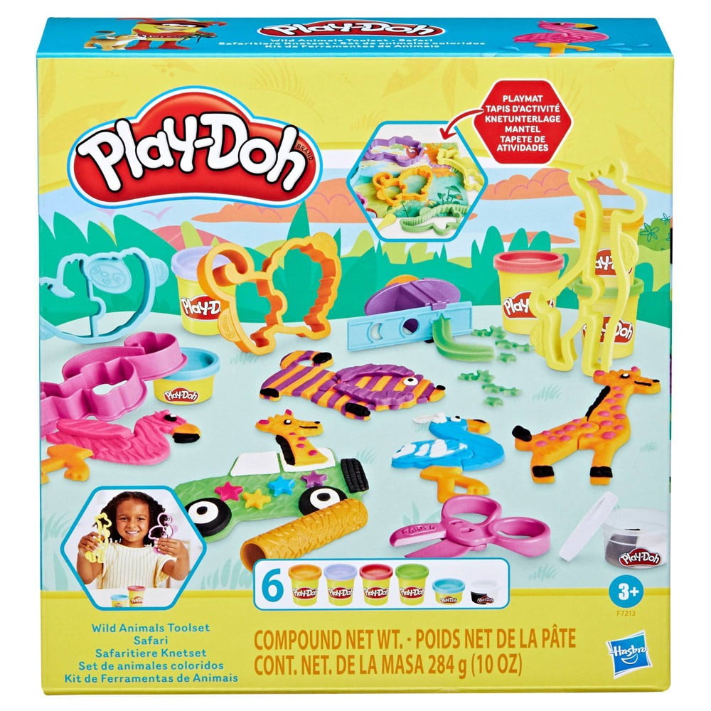 Play-Doh Can Wild Animals Toolset - Assorted Colors (10 oz) - Walmart.com