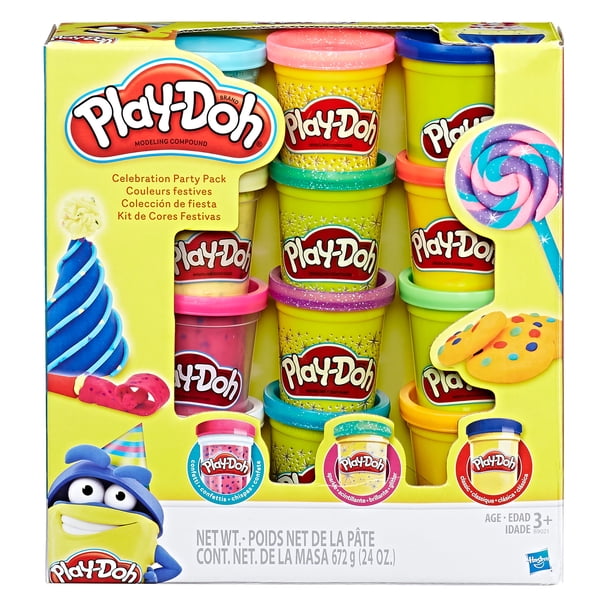 Play-Doh Celebration Party Pack, Includes Sparkle & Confetti Compound ...