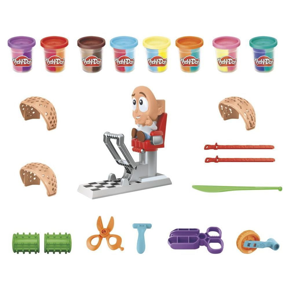 Play-Doh Barbershop Styling Haircut Pretend Playset, Crazy Cuts for ...