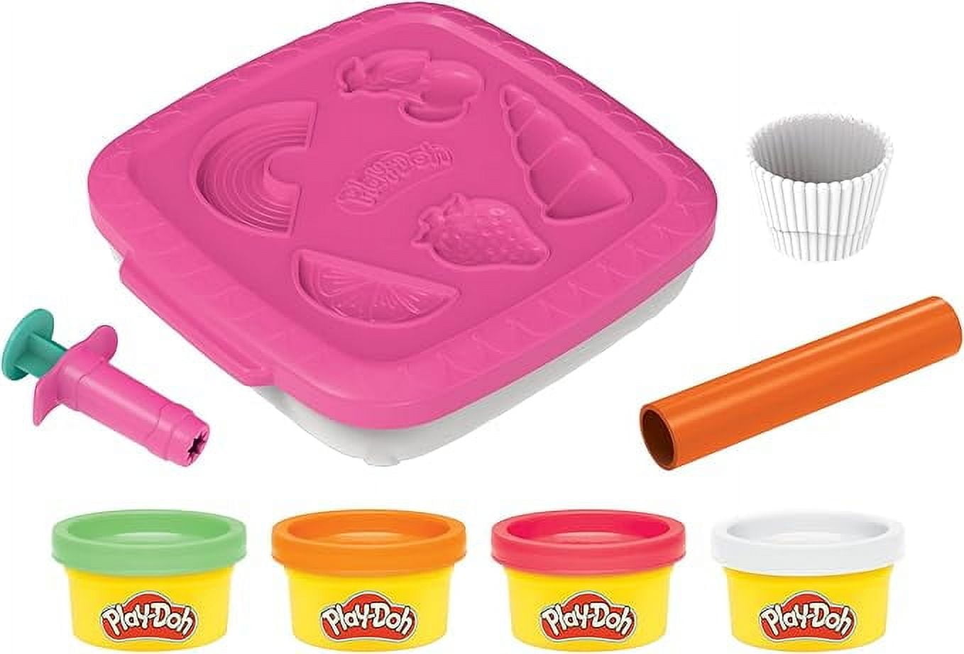 Play-Doh Create ‘n Go Cupcakes Playset, Set with Storage Container ...