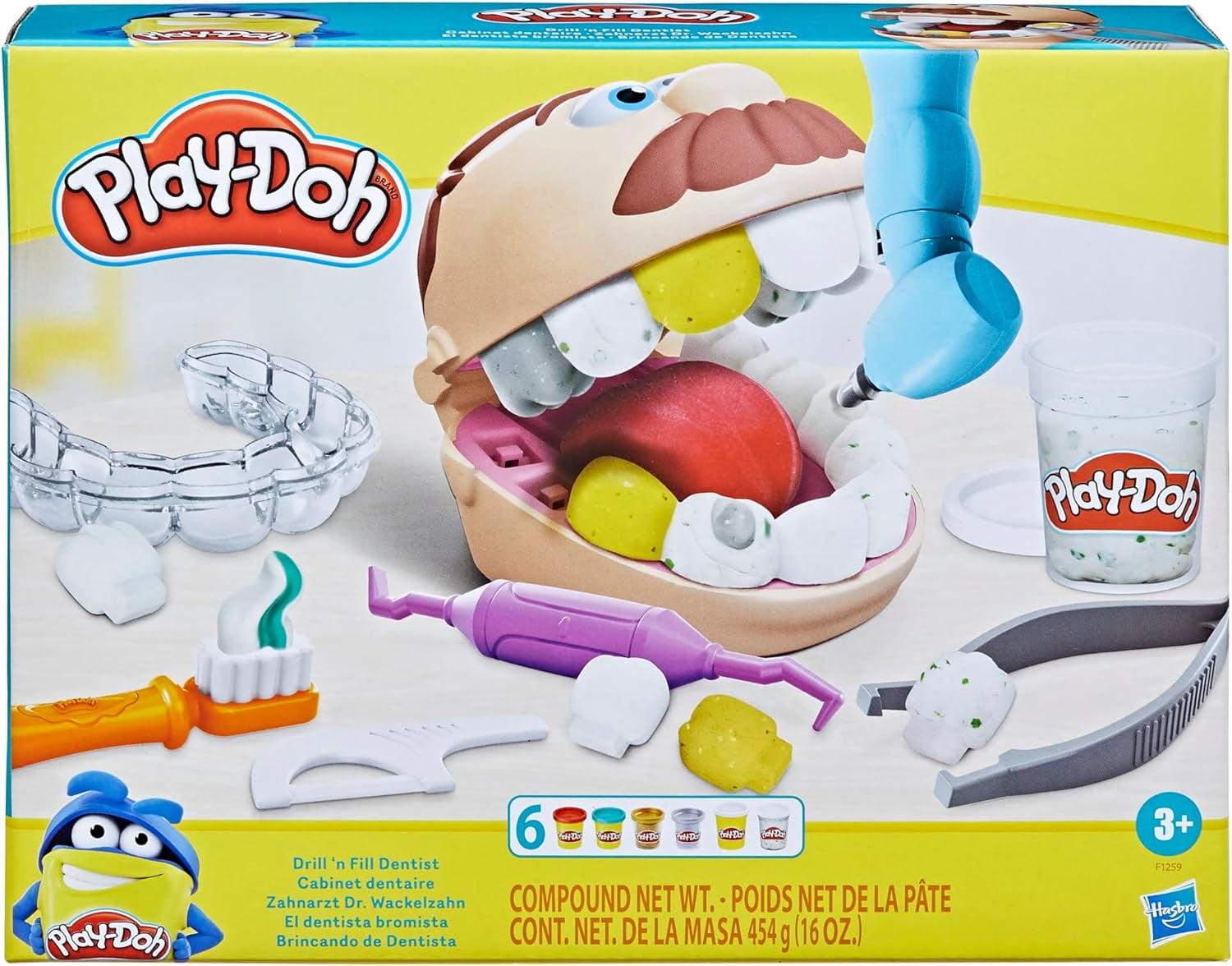 Play-Doh Drill 'n Fill Dentist Toy for Kids 3 Years and Up with Cavity ...