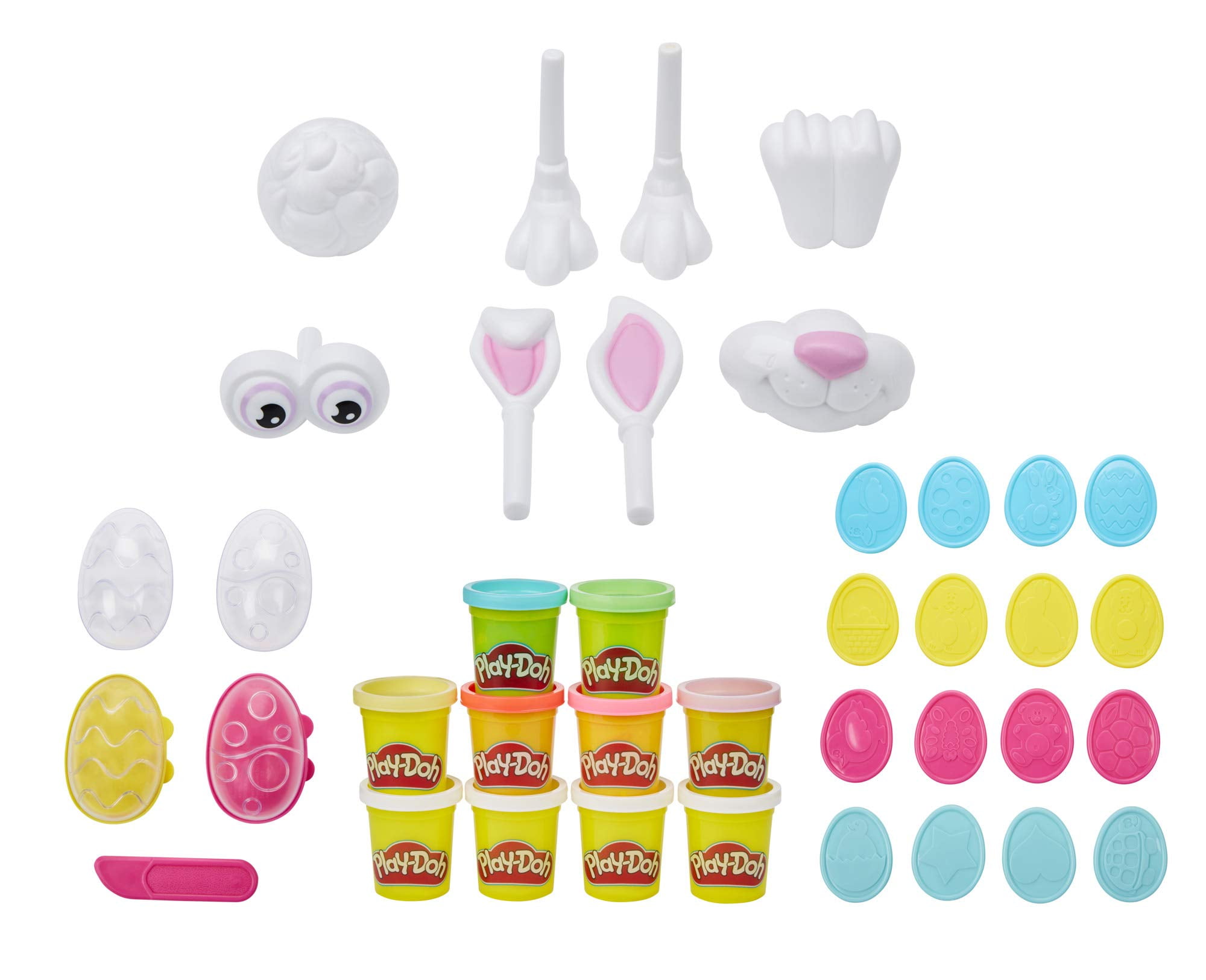 Play-Doh Easter Basket Toys 25-Piece Bundle; Make Your Own Easter Bunny ...