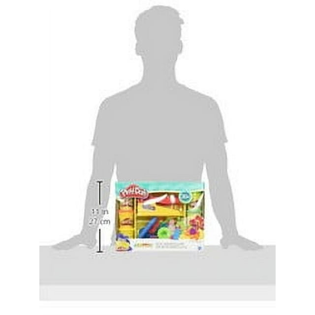 Play-Doh Fun Factory Deluxe Set with Press Feature and Over 30 Pieces ...