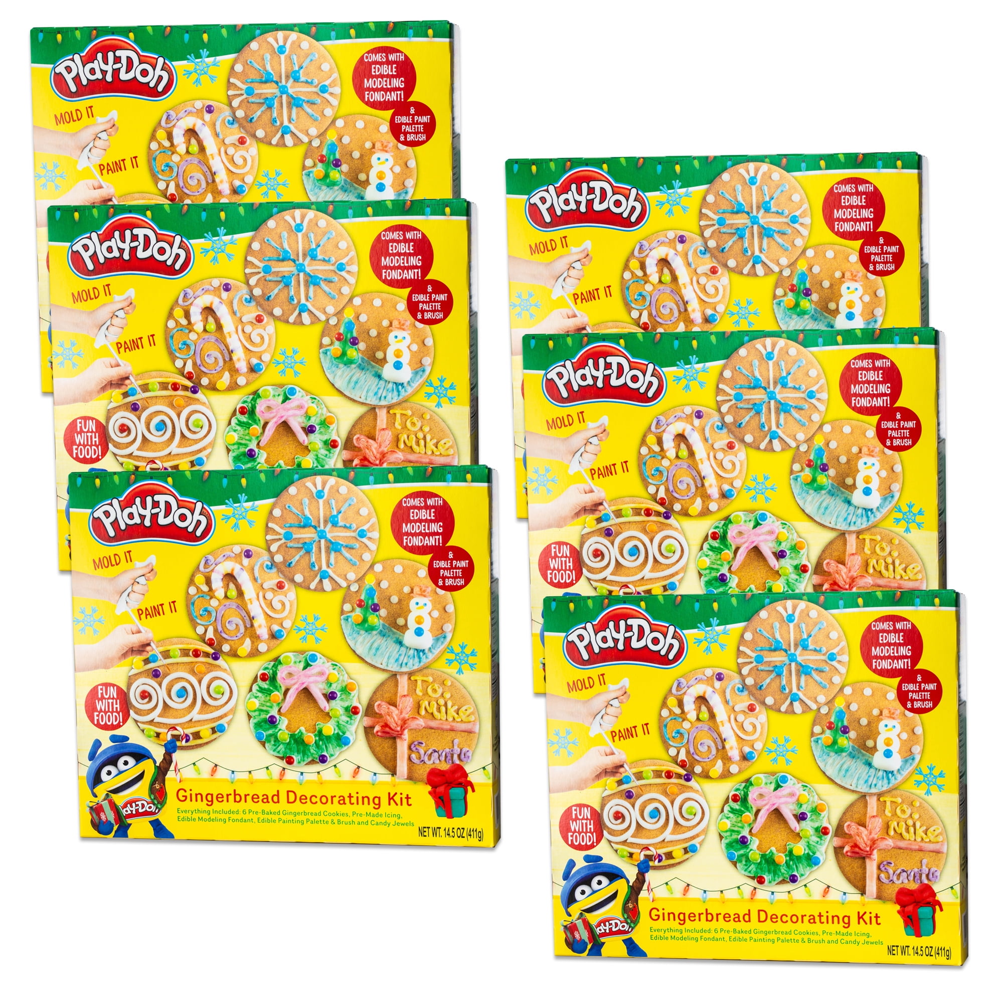 Play-Doh Holiday Christmas Gingerbread Cookies Decorating Kit - Gummies ...