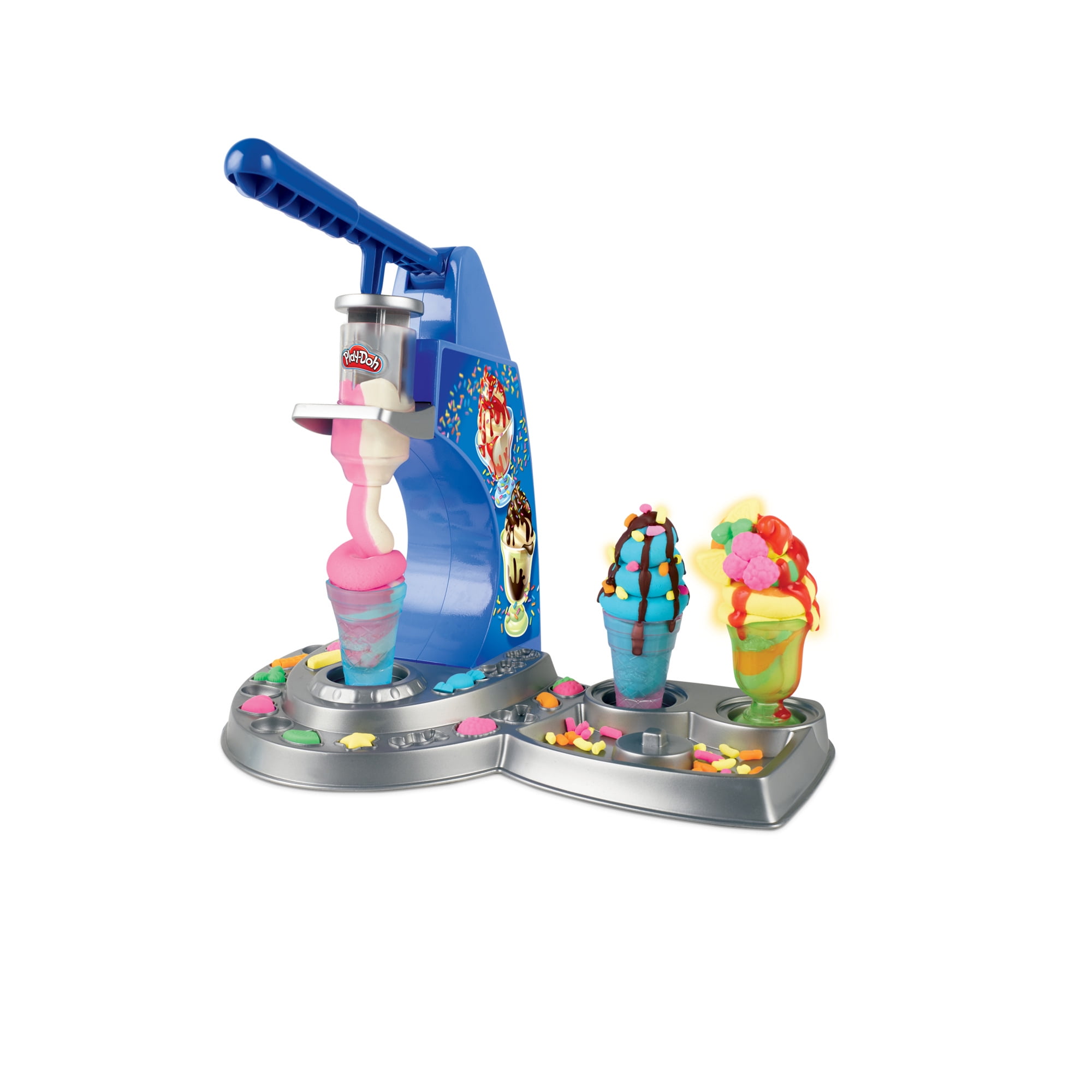 Play-Doh Drizzy Ice Cream Playset with Drizzle Compound & 6 Colors ...