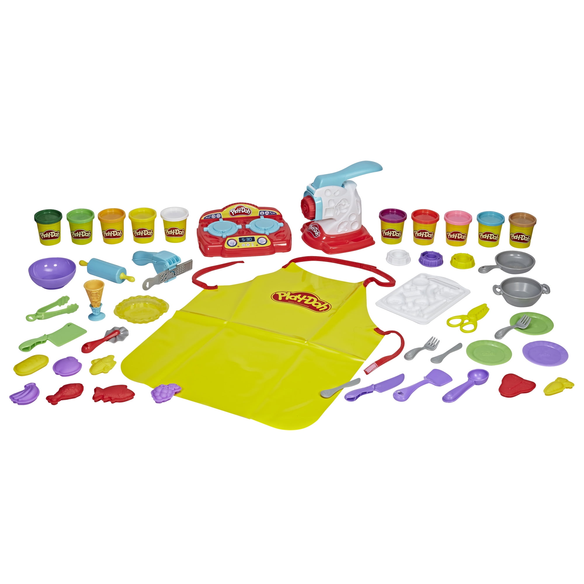 Play-Doh Kitchen Creations Super Chef Suite Set Playset, 10 Cans & 30 ...
