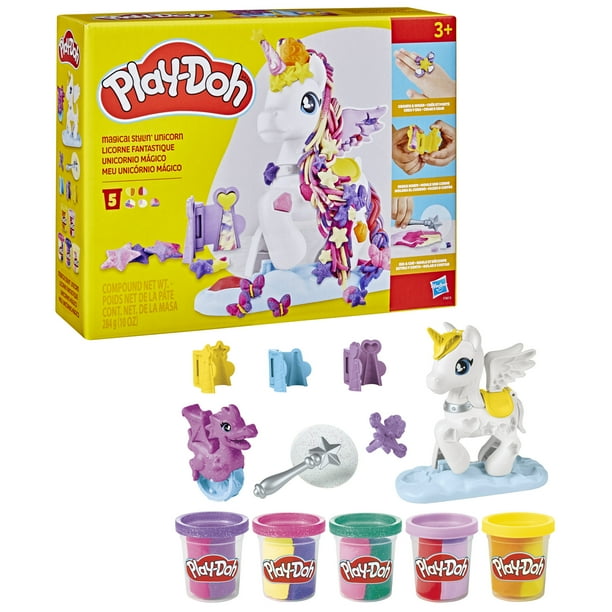Play-Doh Magical Stylin' Unicorn Play Dough Set - 13 Color (5 Piece ...
