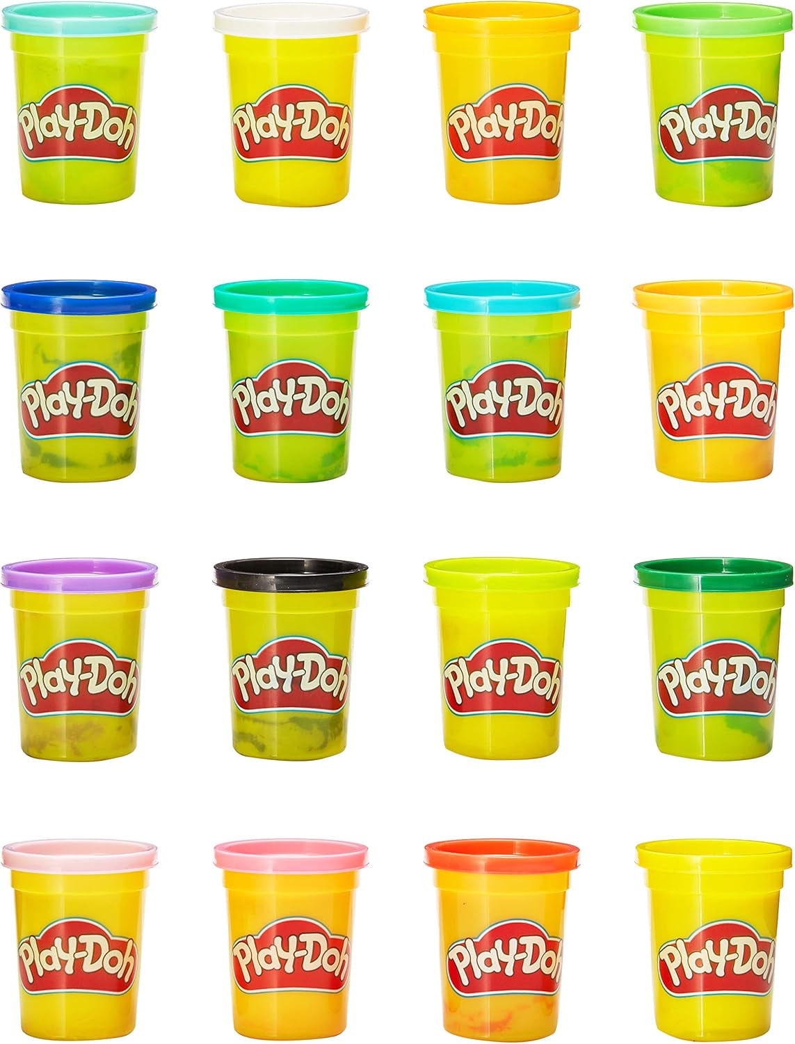 Play Doh Megametro 16 Assorted Colors Non-Toxic Pack in 4oz Tins ...