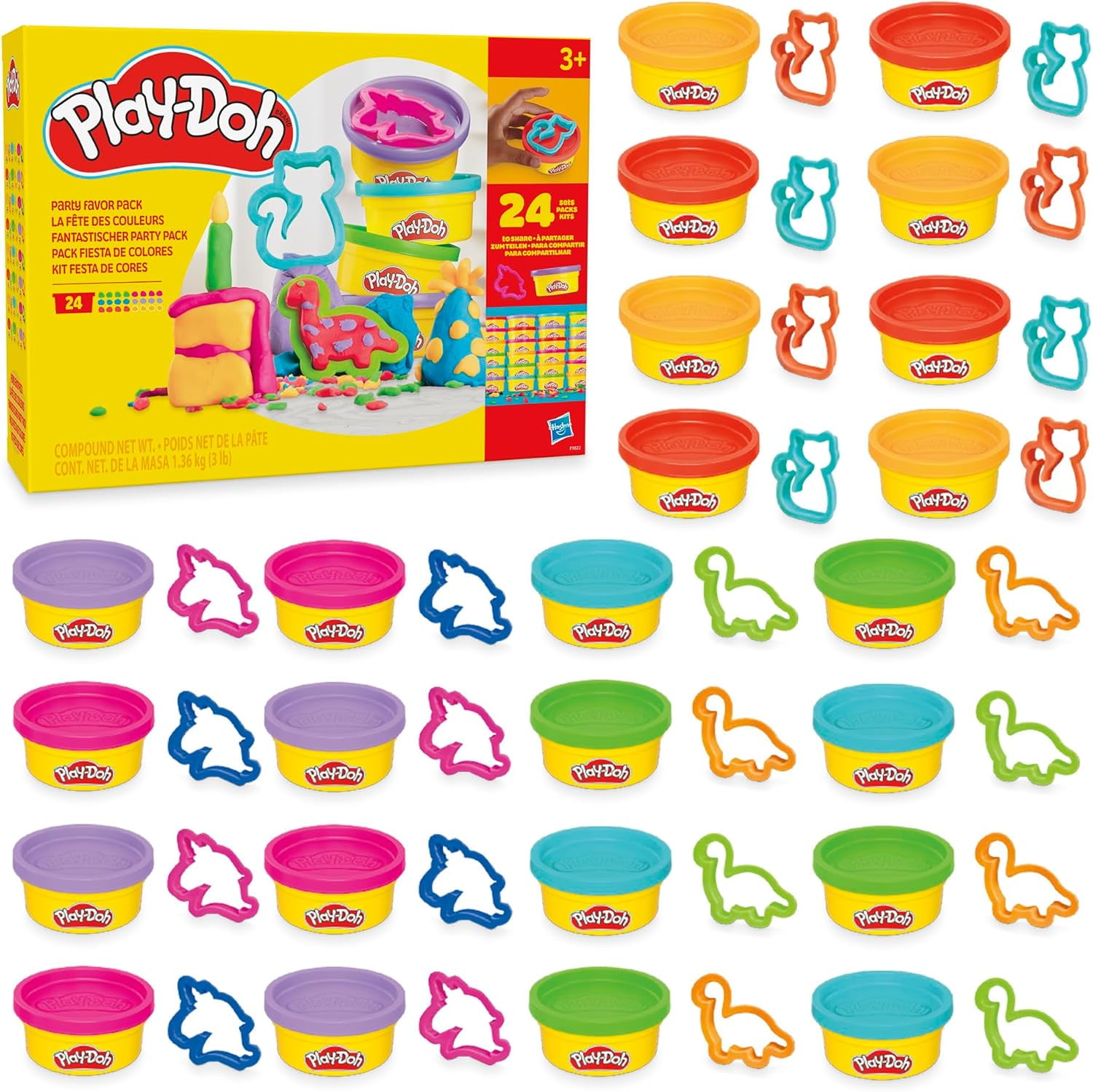 Play-Doh Party Favor Pack, Bulk 24 Pack of Modeling Compound with ...