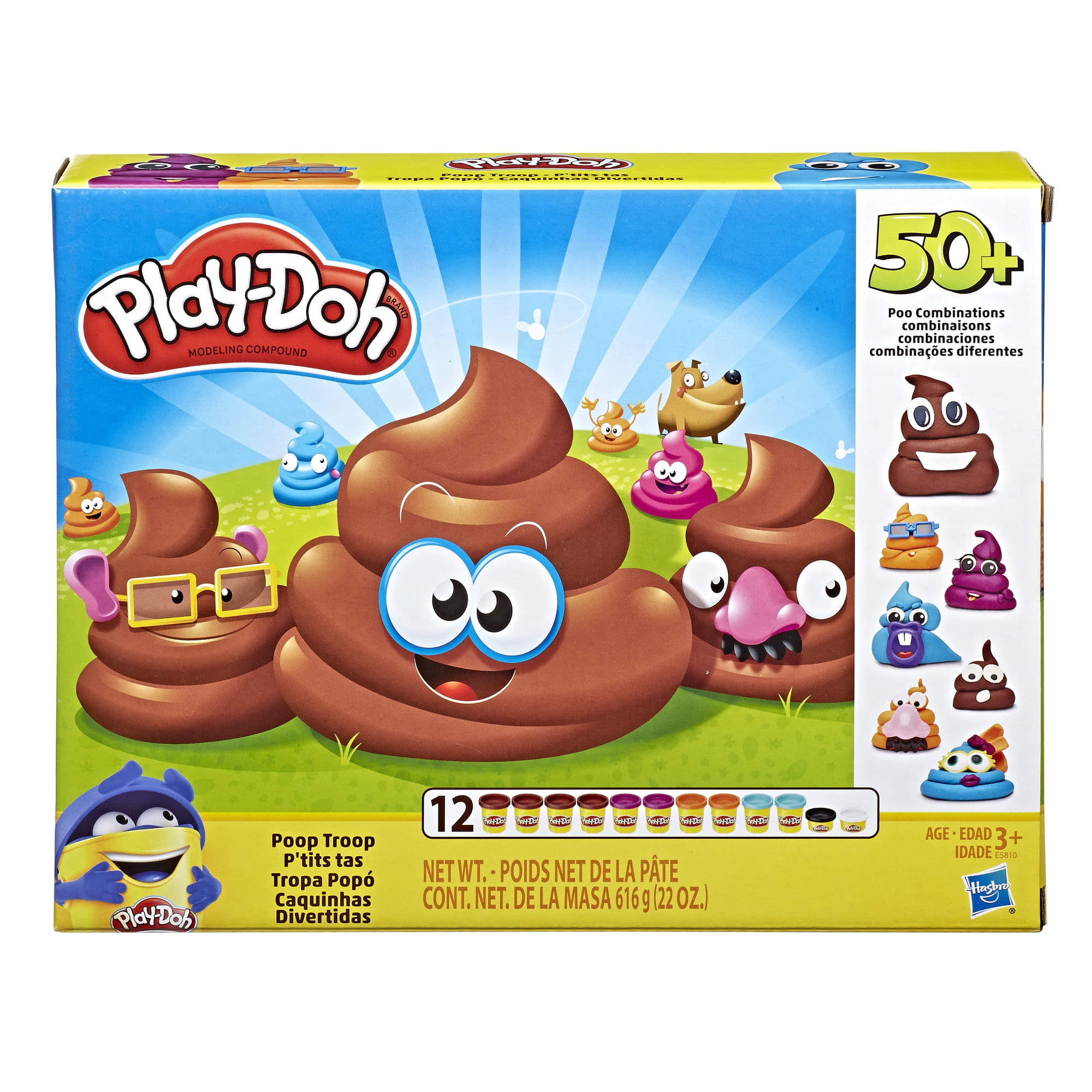 Play-Doh Poop Troop Set, Fun Kids Dough Creations with Shape ...
