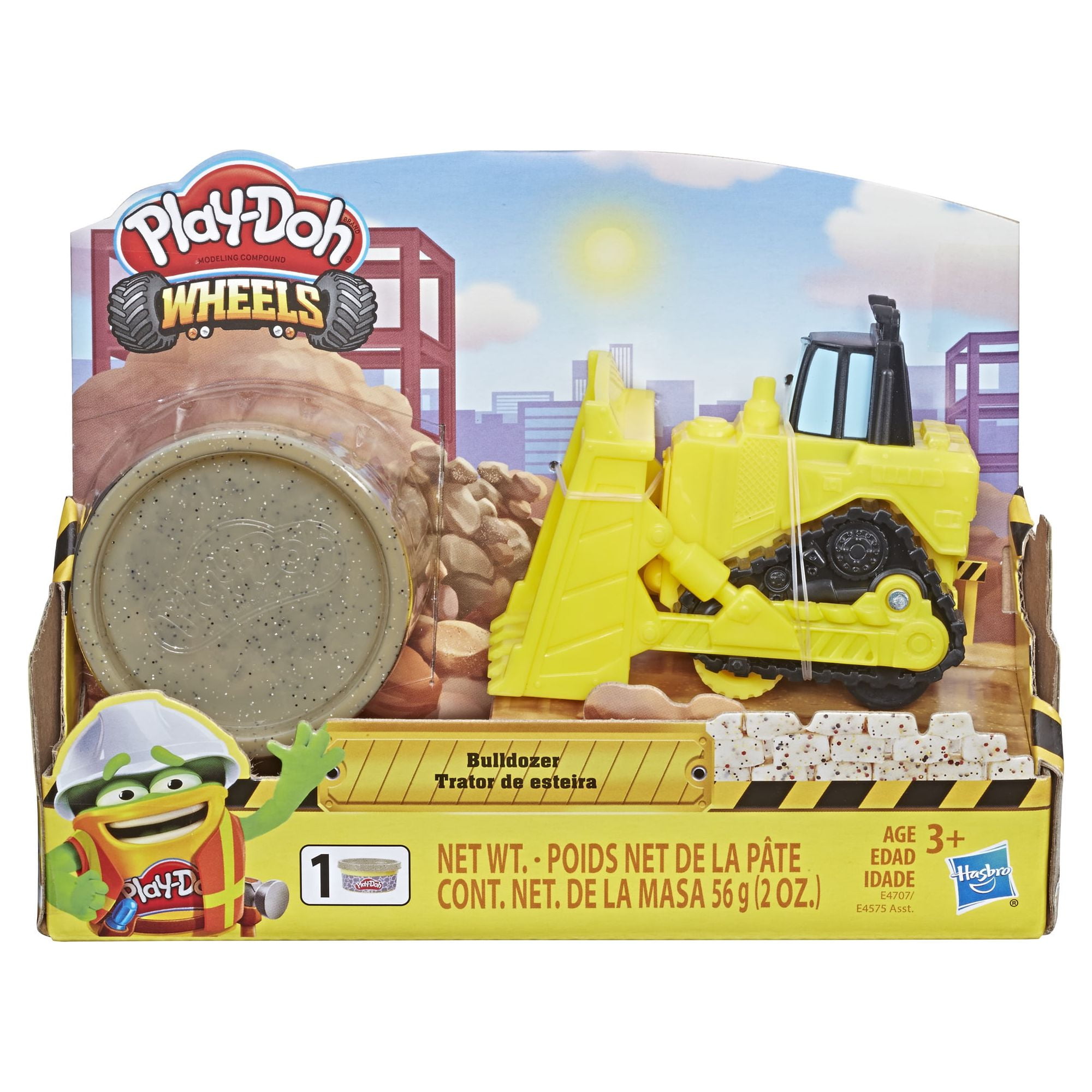 Play-Doh Wheels Mini Bulldozer Toy with 1 Can of Non-Toxic Play-Doh ...