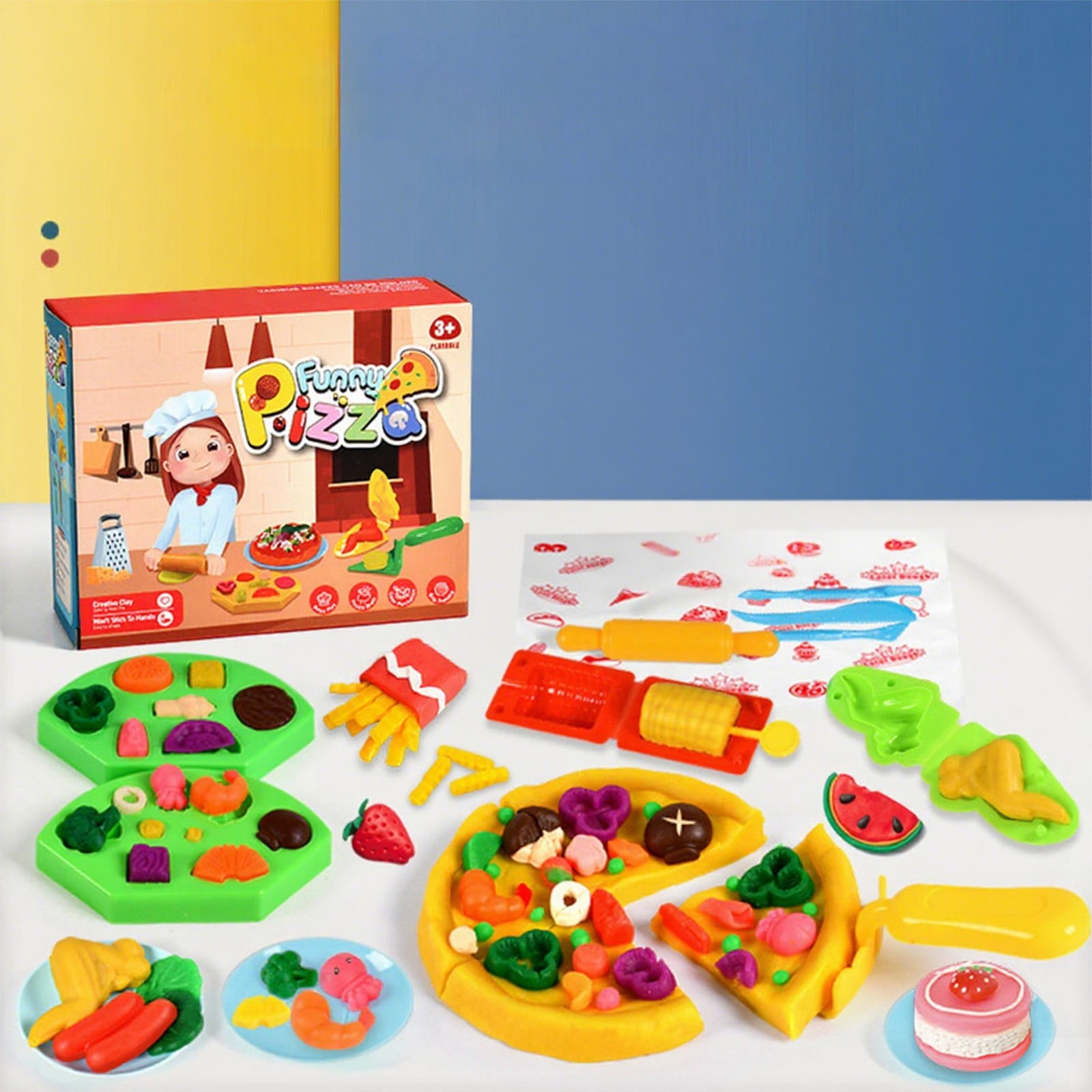 Play Dough Corn Chicken Wing DIY Pizza Tool Mold Set, Non Toxic Clay ...