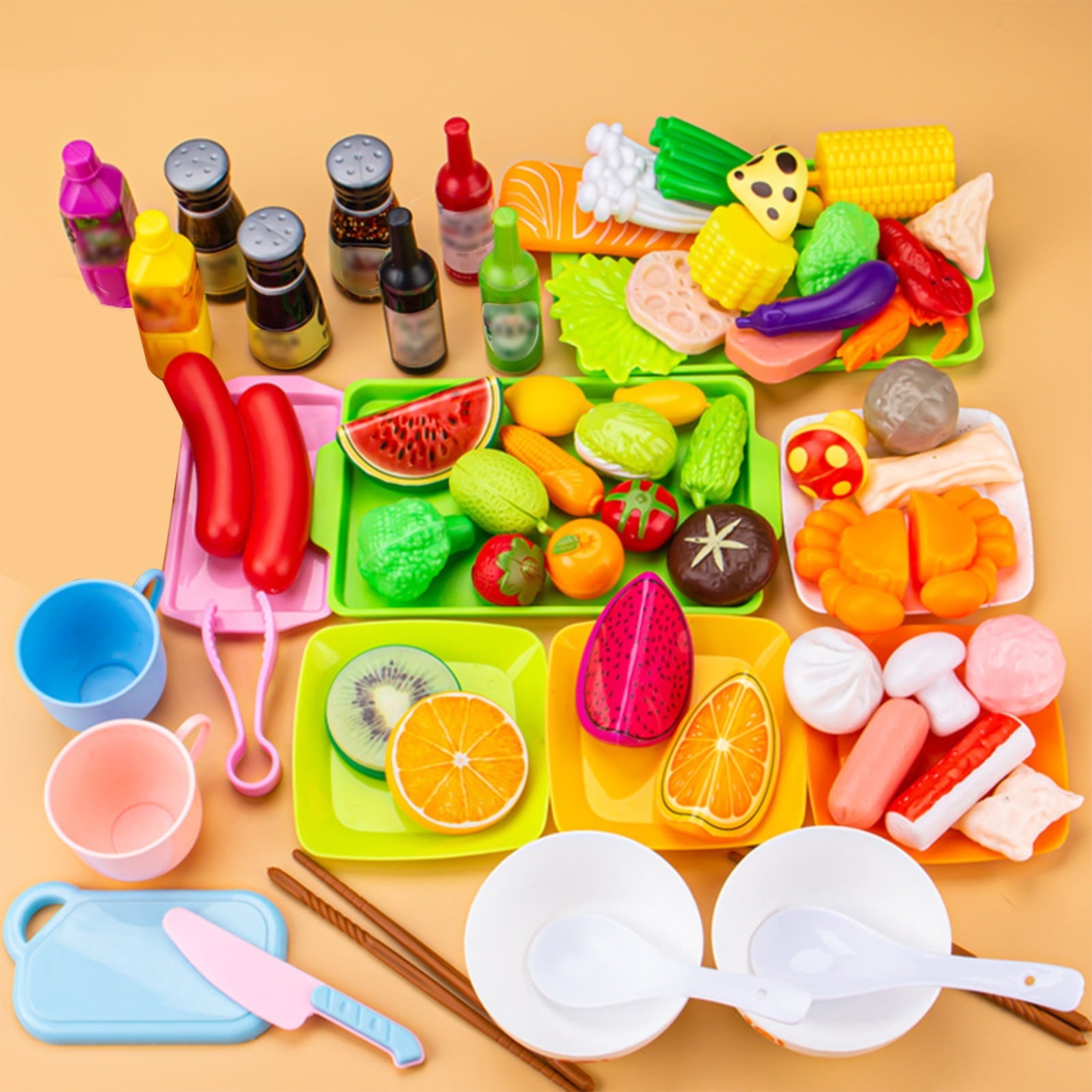 Play Food Toy for Kids Kitchen,Playing House Simulation Food Seafood ...