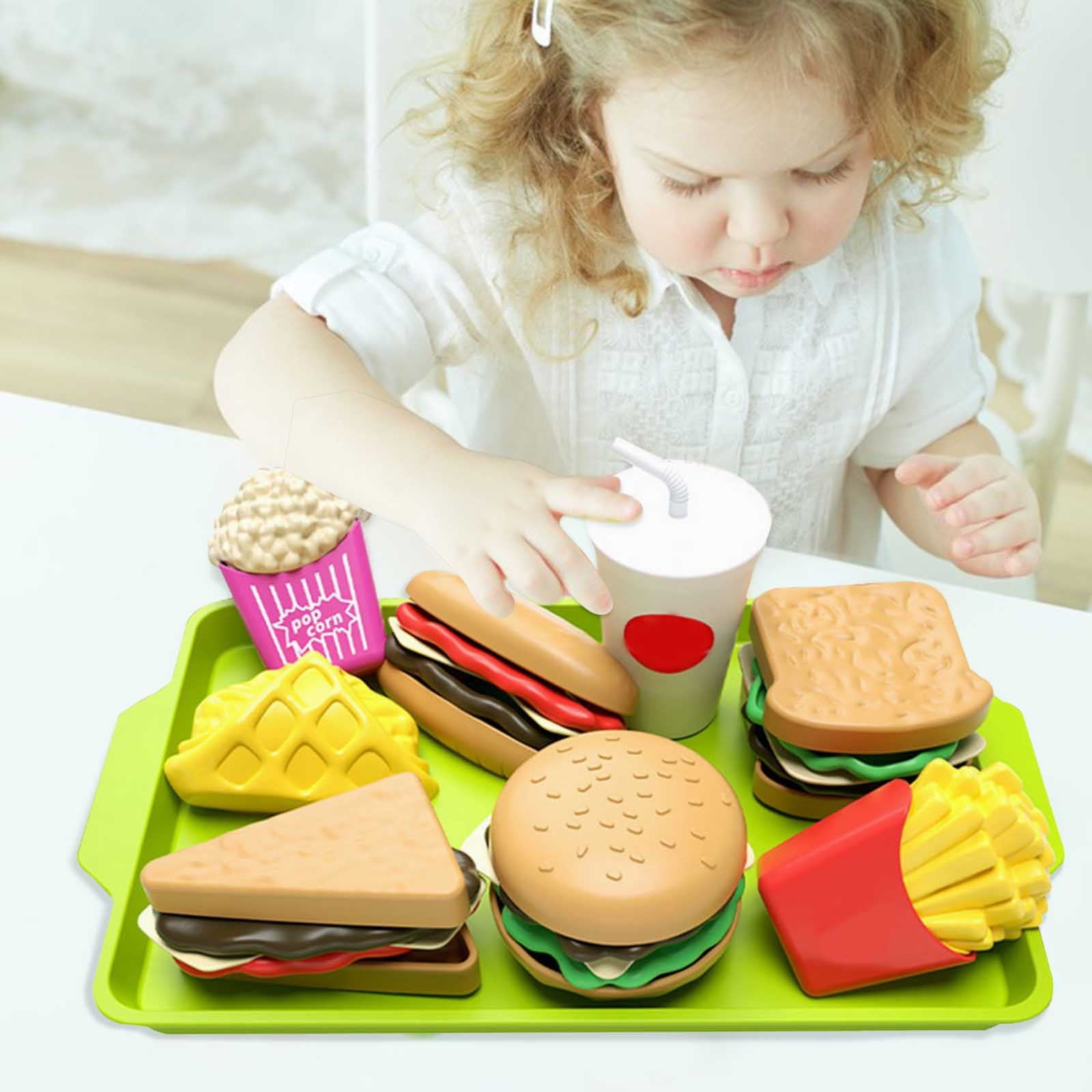 Play Food Toys Set Educational Funny Pretend Toys Fast Food Playset For ...
