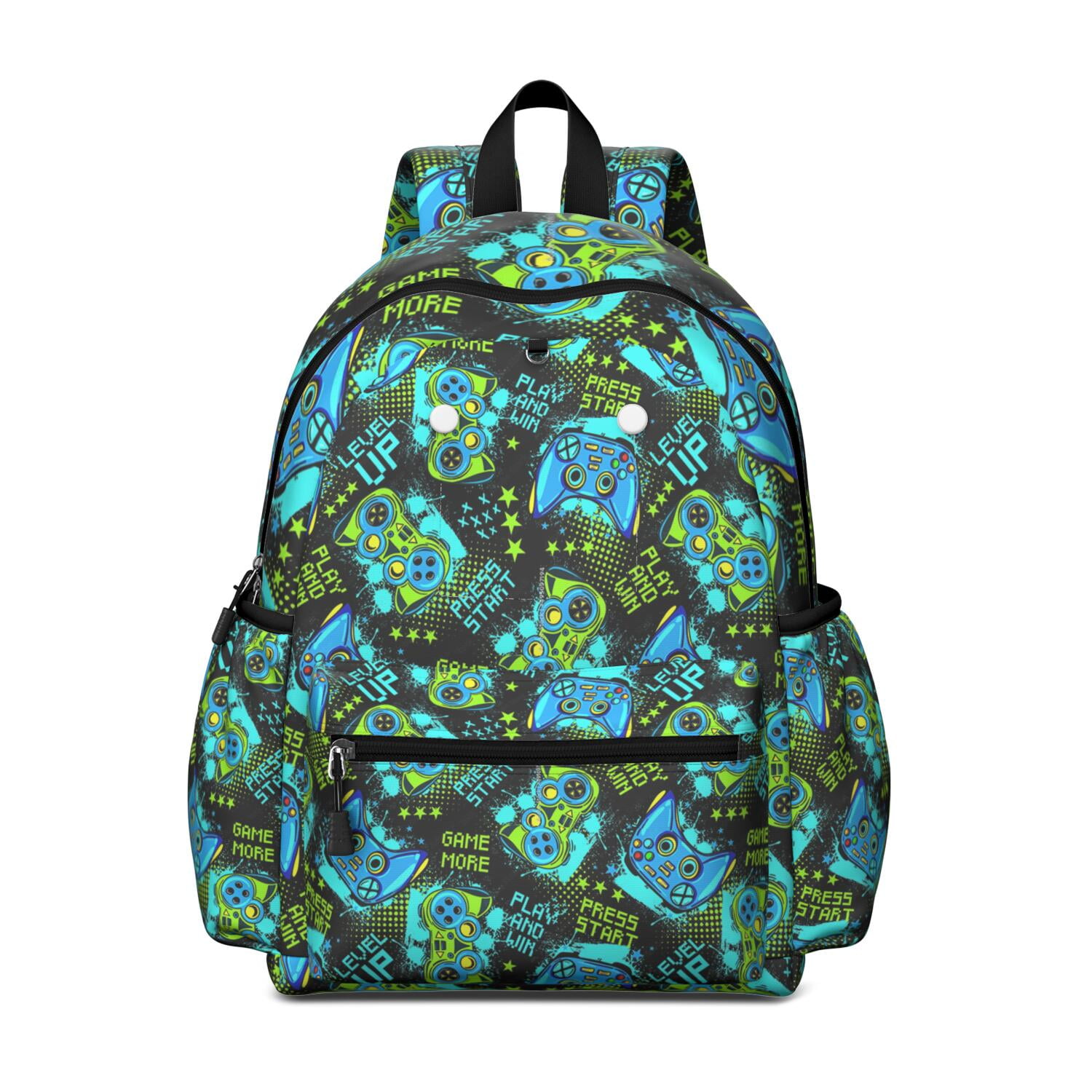 Play Game Pattern Backpack for School,Schoolbag with Adjustable ...