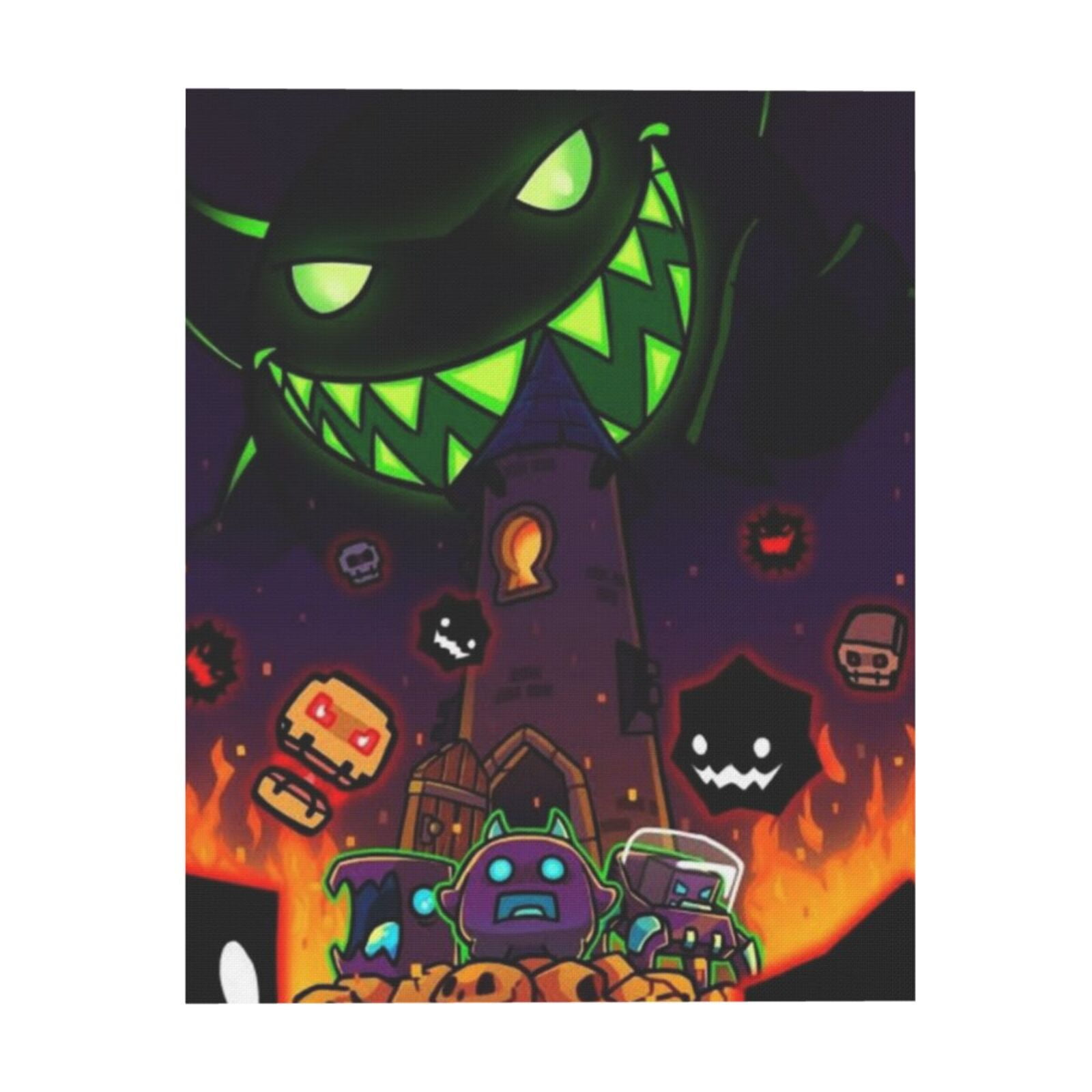 Play Geometry Dash Canvas Decorative Poster Gift Art Picture Painting ...