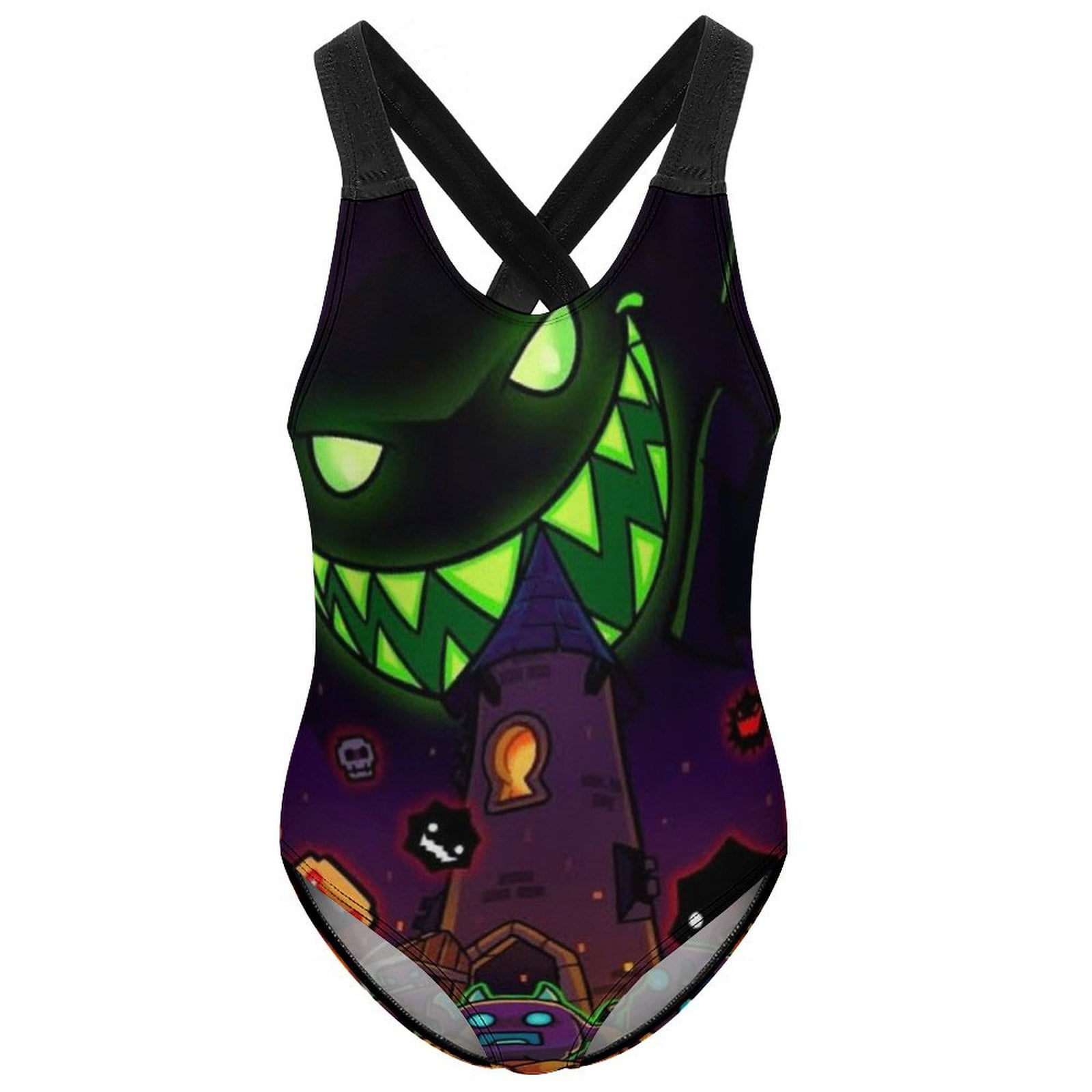 Play Geometry Dash Children's One-piece Swimsuit Summer Girl's Swimming ...