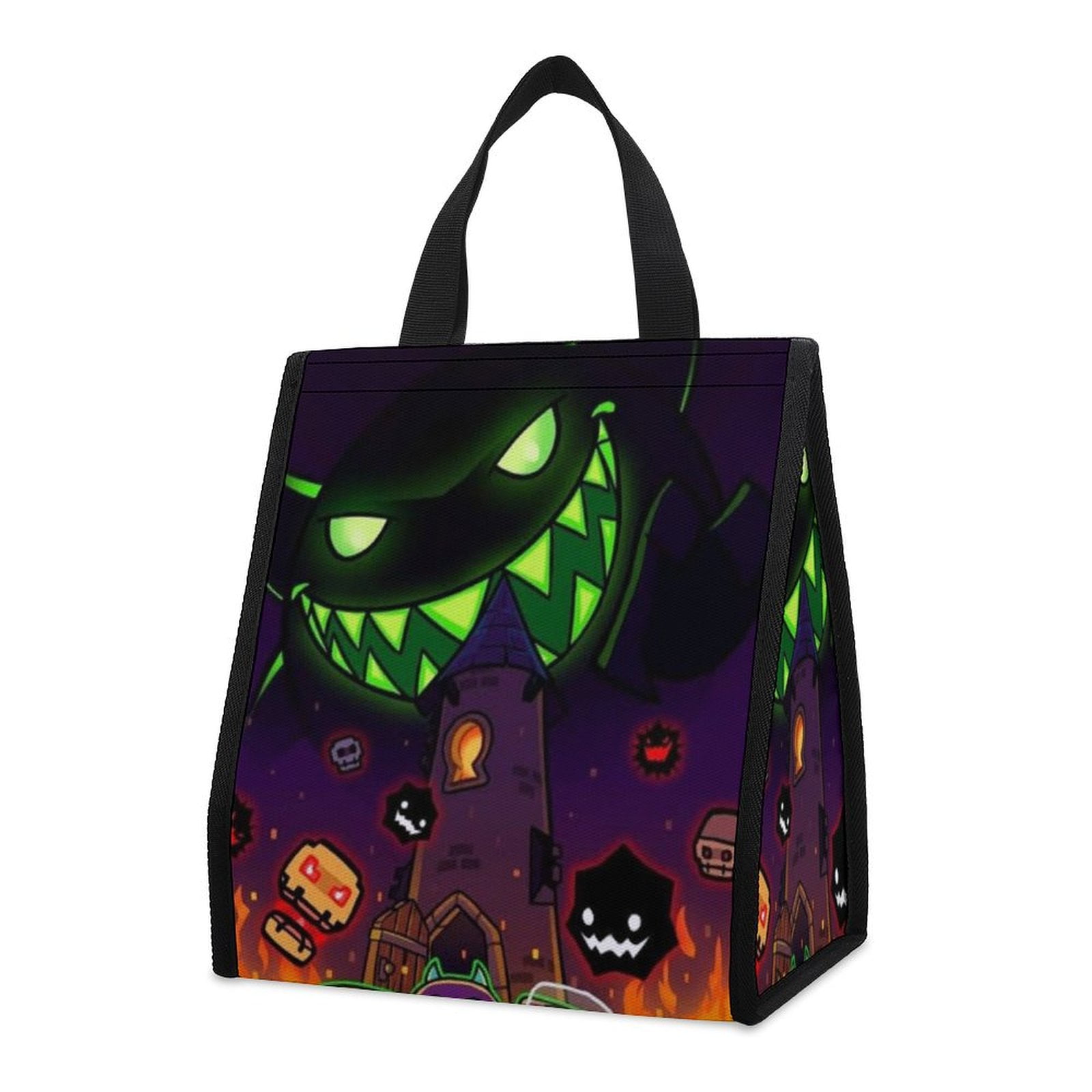 Play Geometry Dash Portable Lunch Bag Folding Insulated Lunchbag Lunch ...